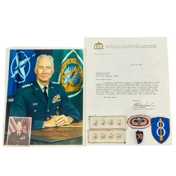 Original U.S. General Andrew Goodpaster Insignia Grouping - Former Sup ...