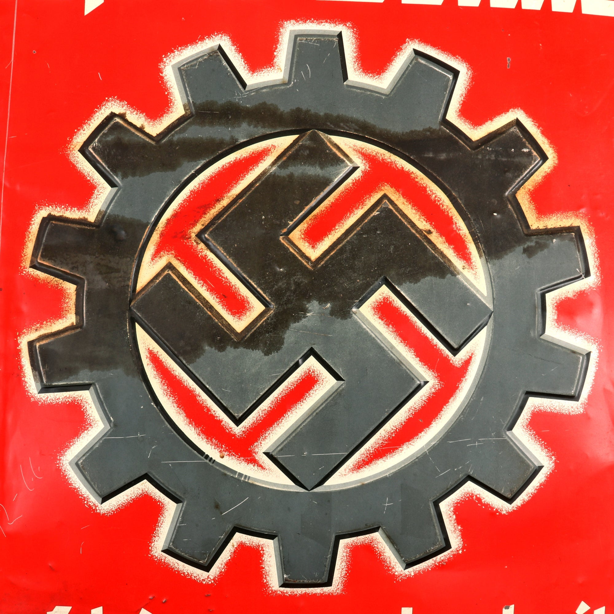 Original German WWII DAF Labor Front Embossed Lithograph Steel Propaga ...