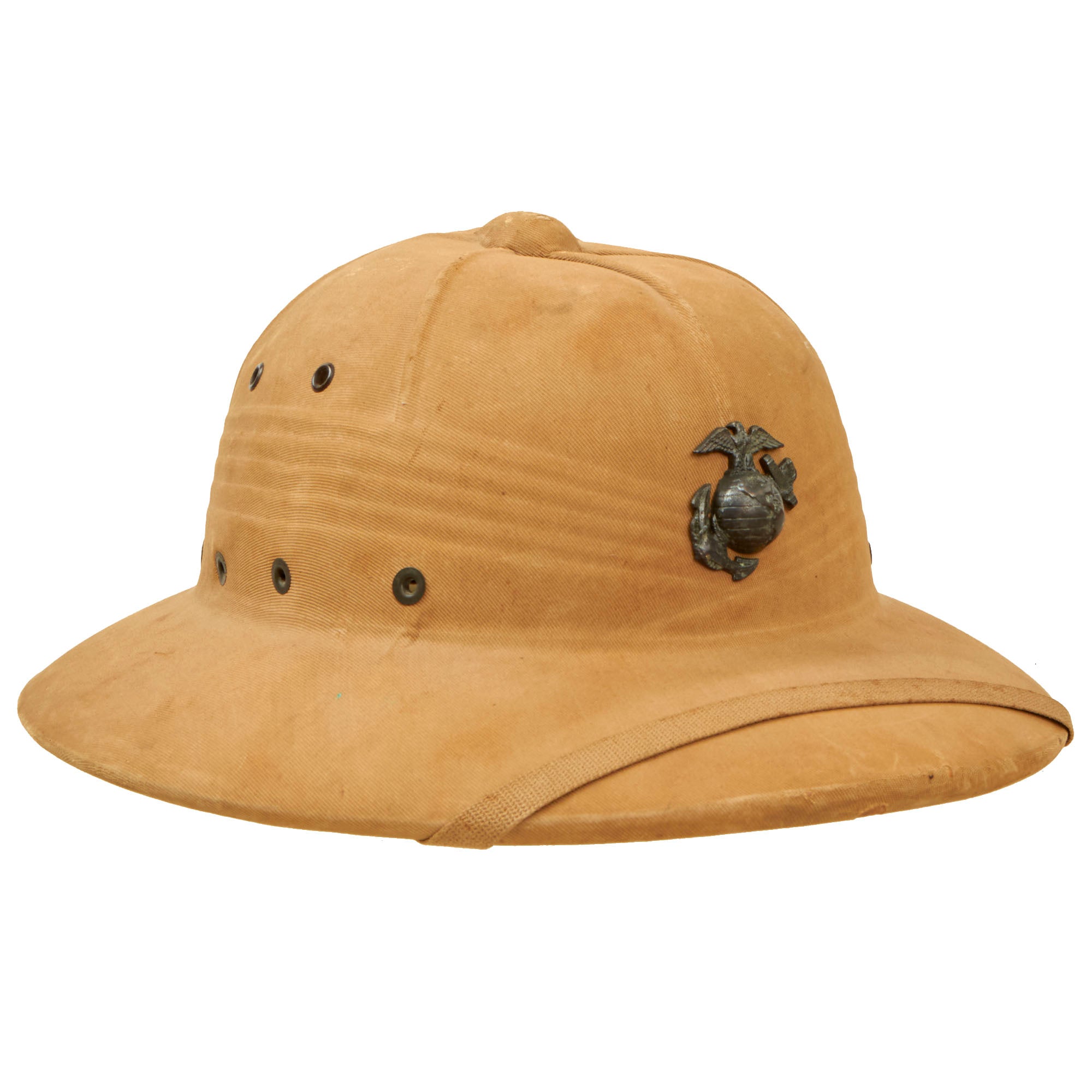 Original U.S. WWII USMC Named Pressed Fiber Sun Helmet by Internationa ...