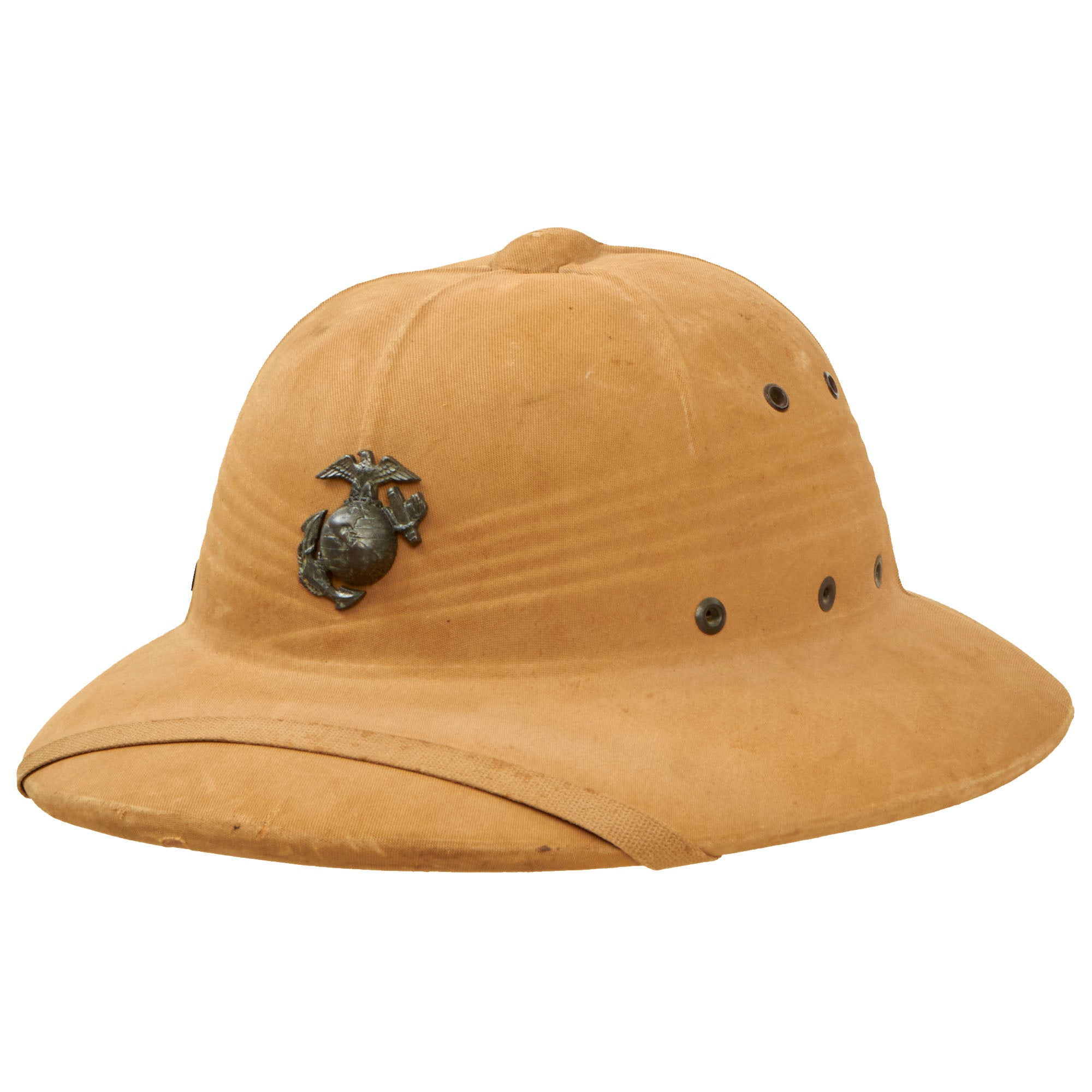 Original U.S. WWII USMC Named Pressed Fiber Sun Helmet by Internationa ...