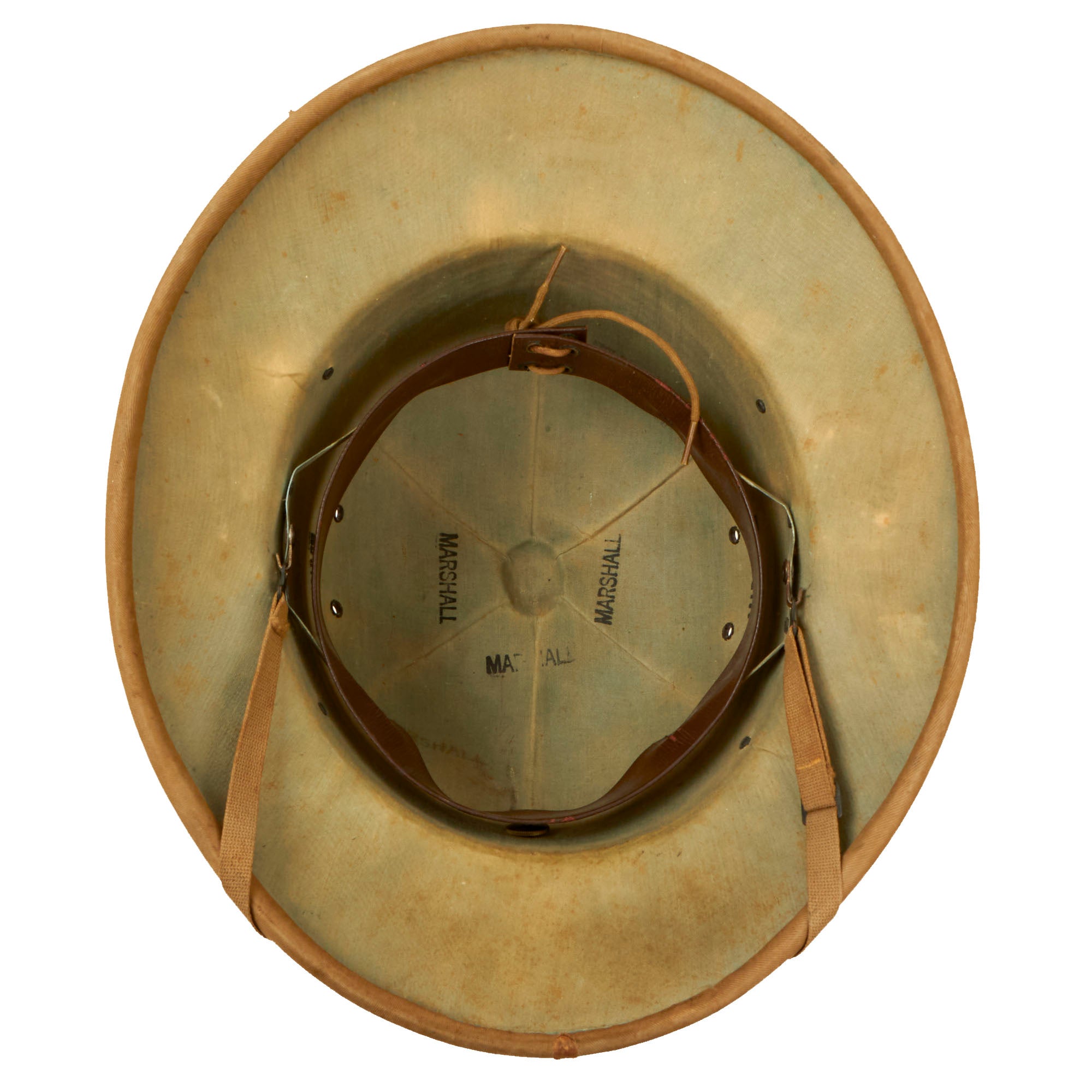 Original U.S. WWII USMC Named Pressed Fiber Sun Helmet by Internationa ...