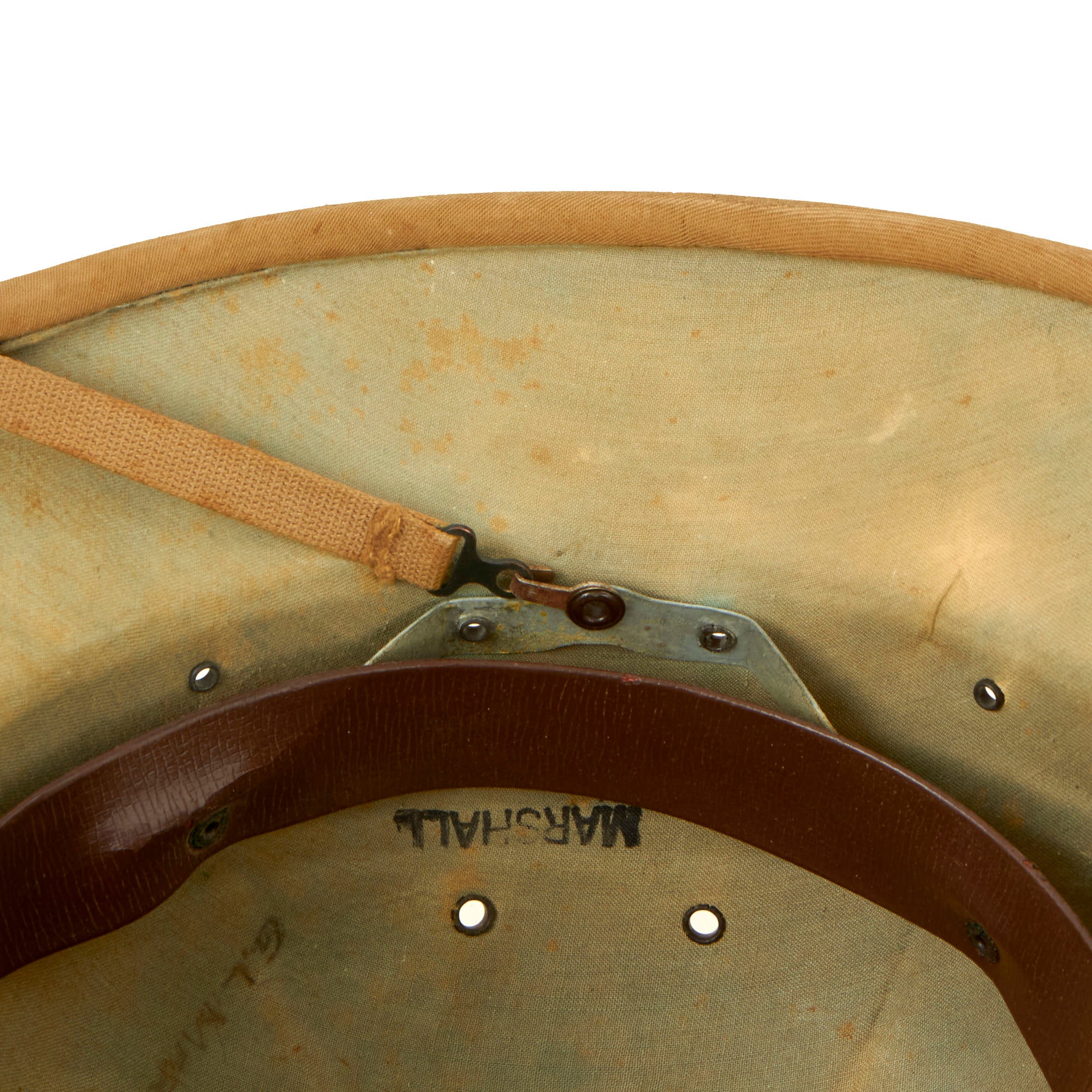 Original U.S. WWII USMC Named Pressed Fiber Sun Helmet by Internationa ...