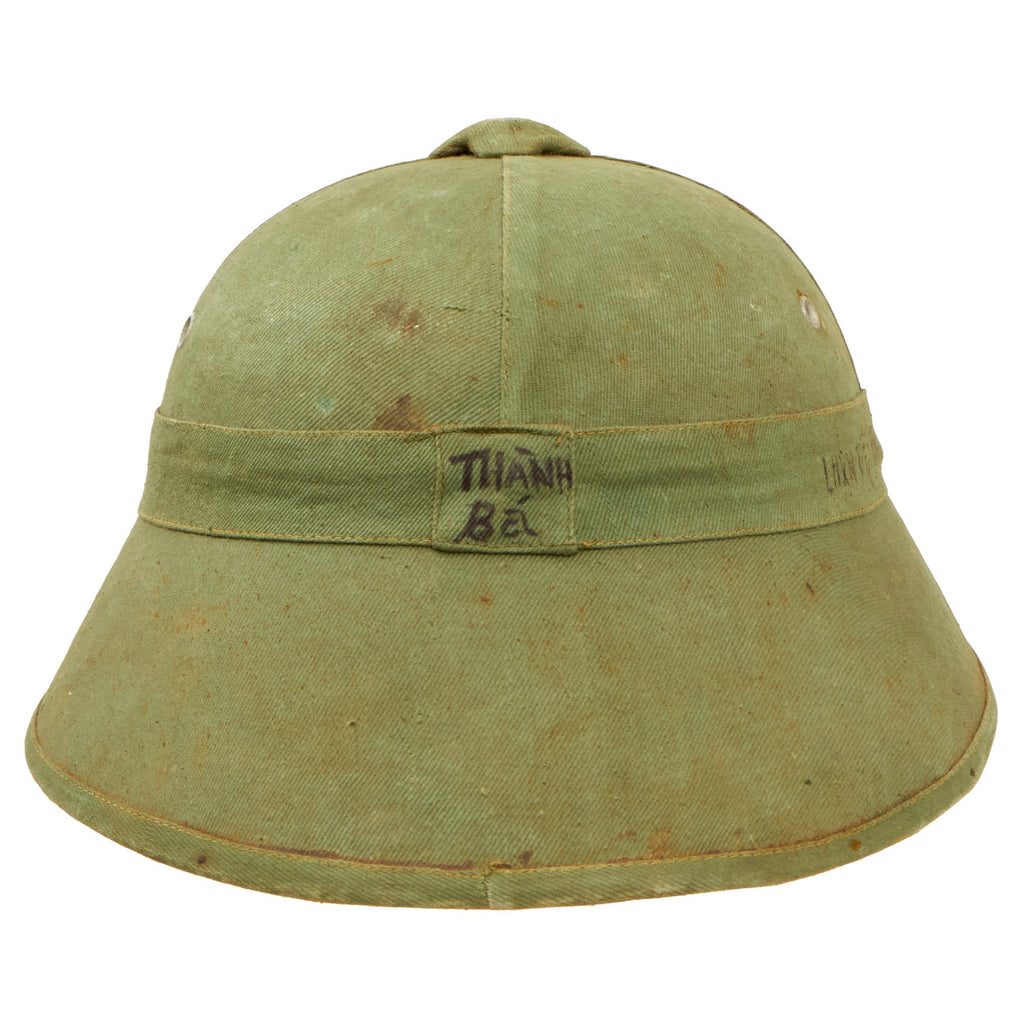 Original Vietnam War North Vietnamese Army (NVA) Pith Helmet with Writ ...