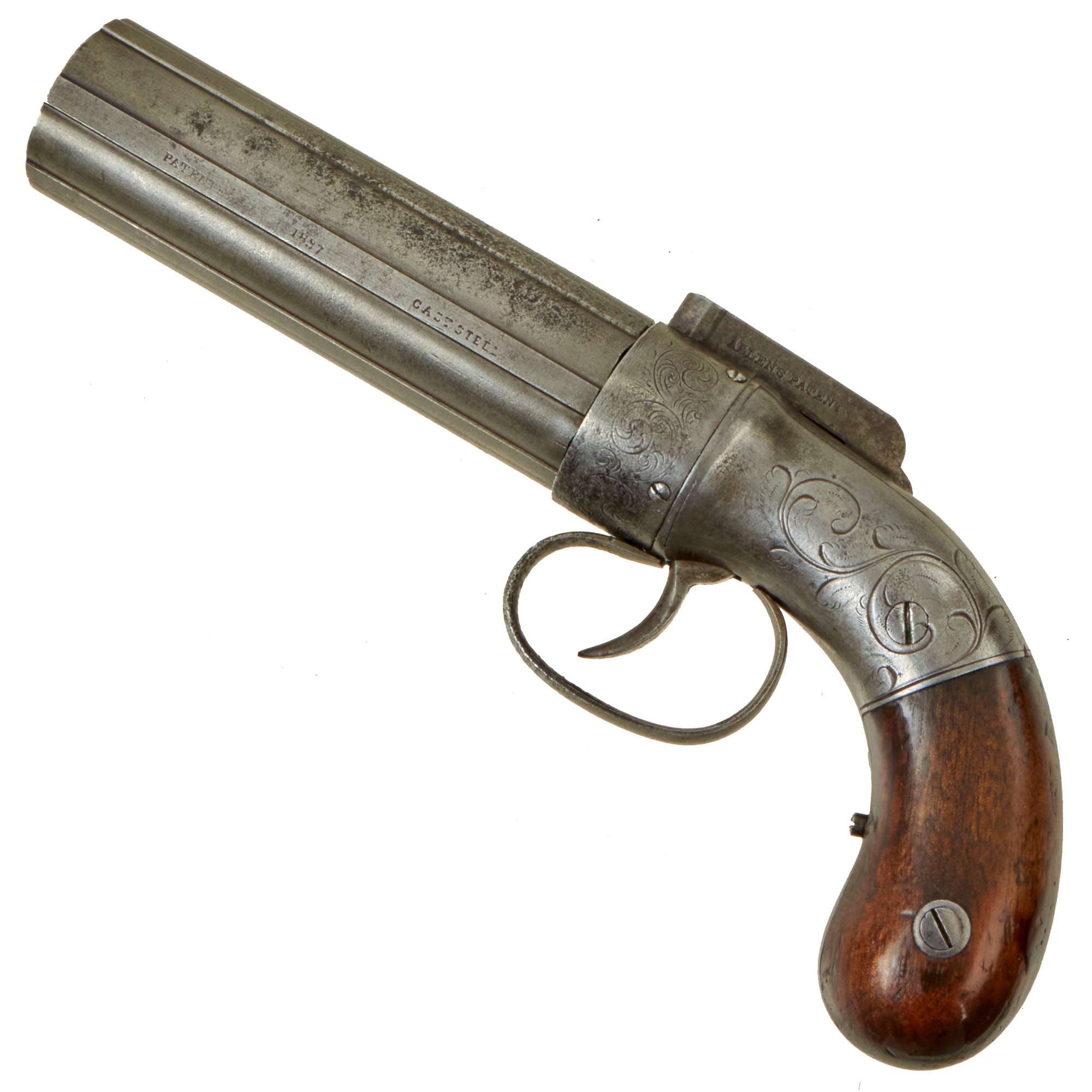 Original U.S. Allen & Thurber of Worcester 1837 Patent .31cal Percussi ...