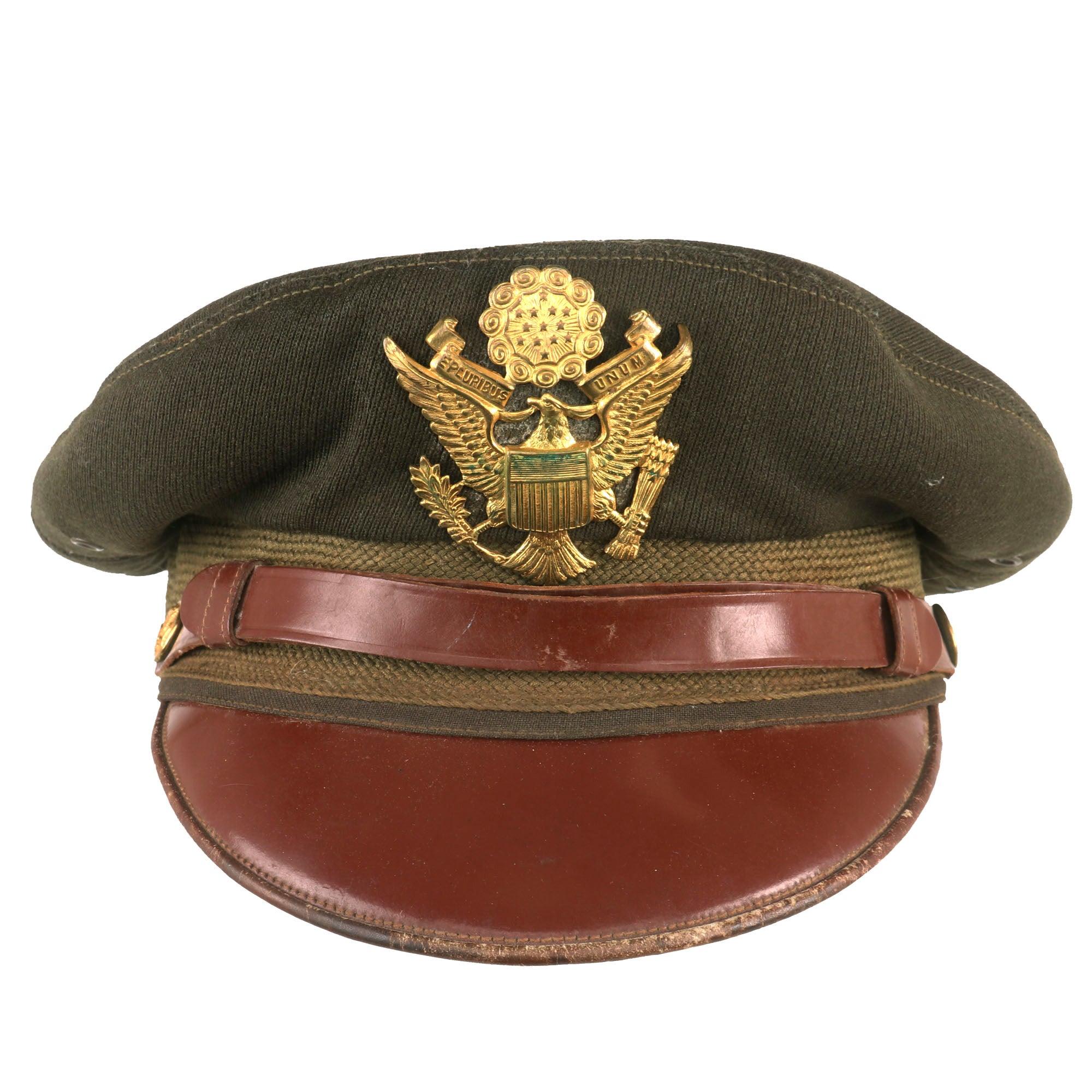 Original U.S. WWII USAAF Officer Winter Crush Visor Cap Rare 1st Type ...