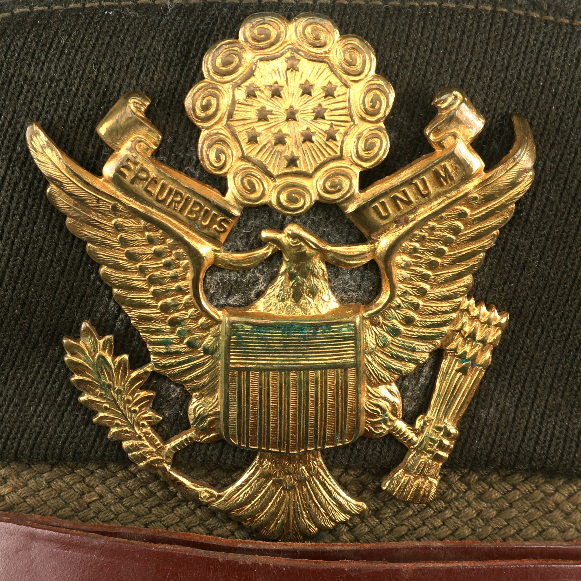 Original U.S. WWII USAAF Officer Winter Crush Visor Cap Rare 1st Type ...