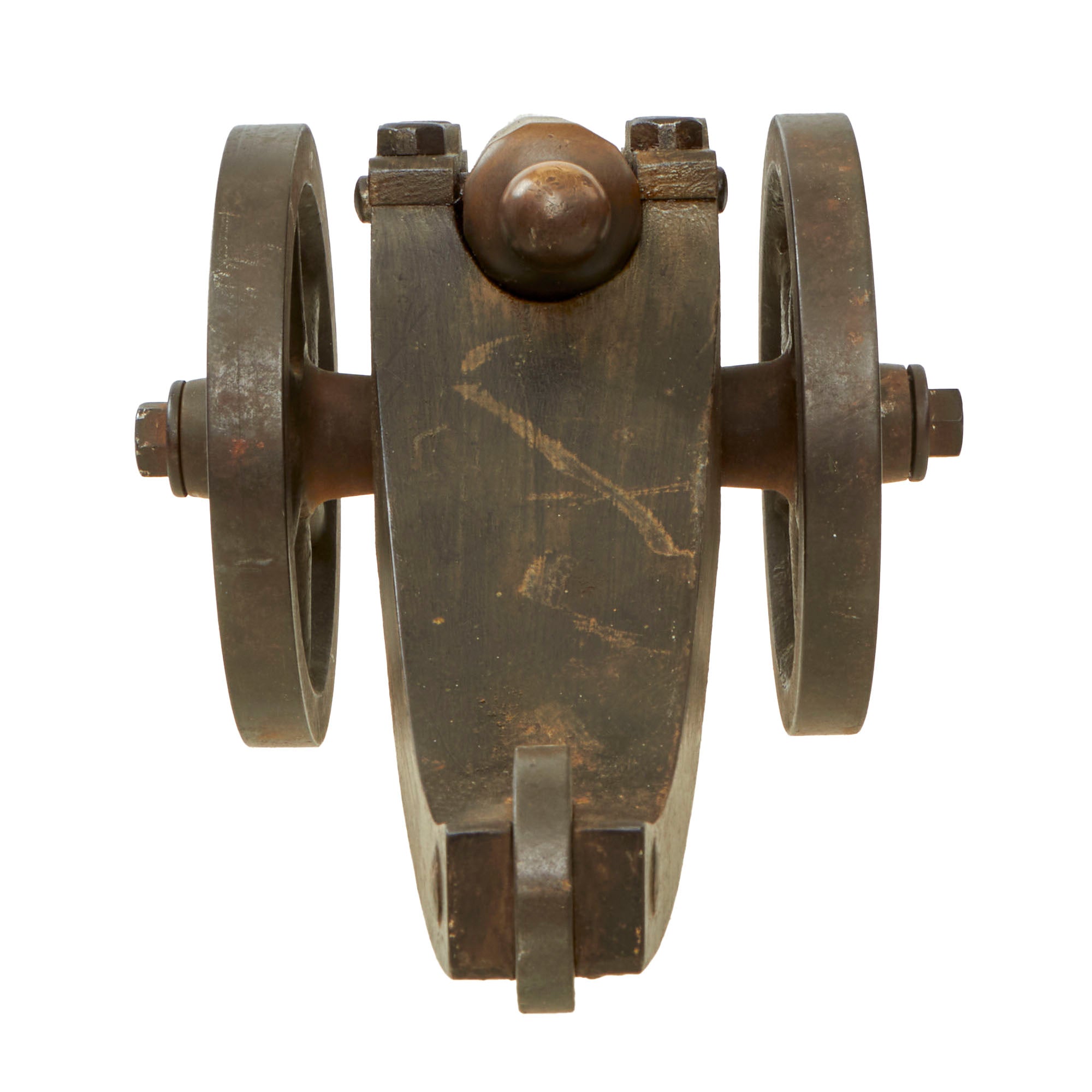 Original 19th Century U.S. Brass Signal Cannon on Custom Heavy Cast St ...