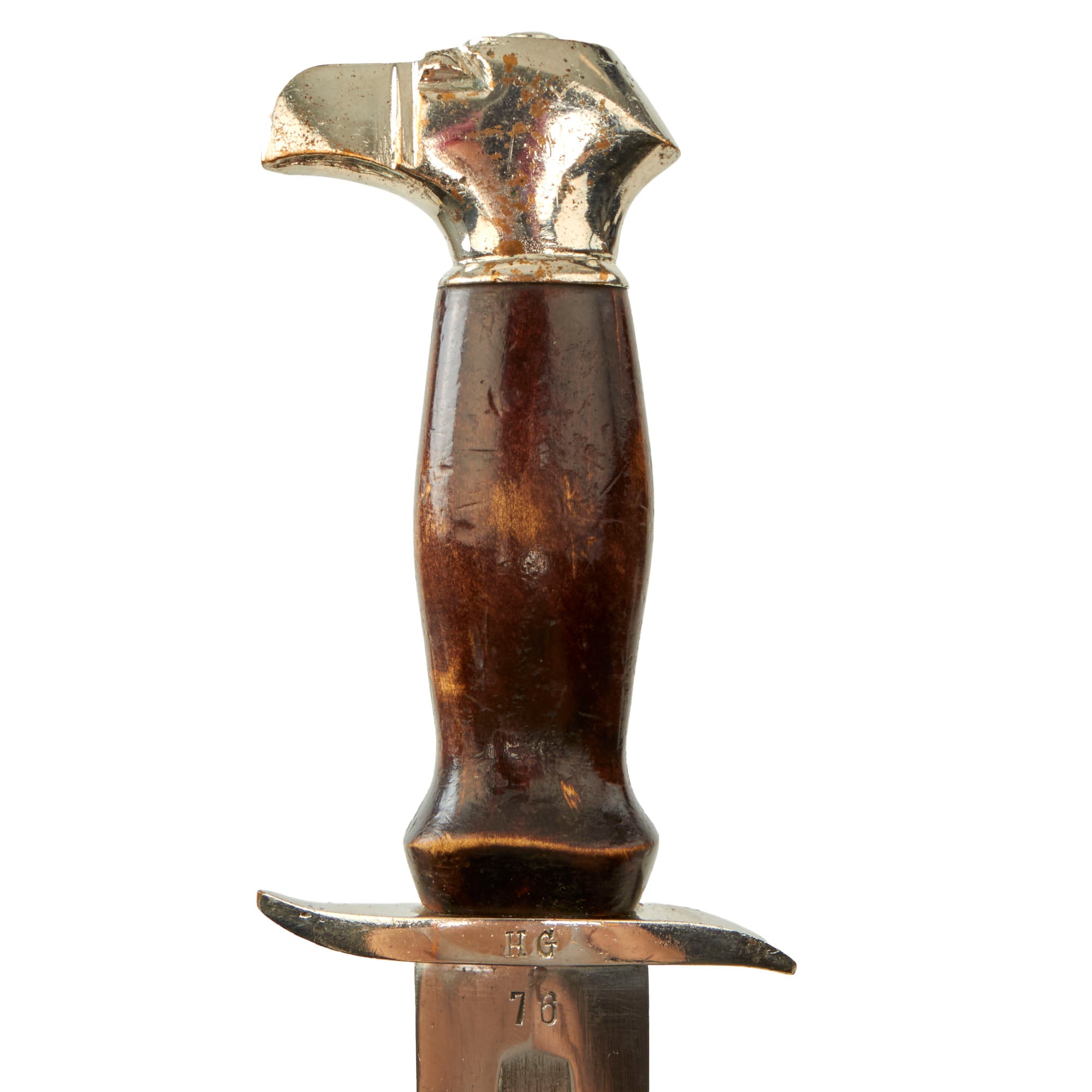 Original Slovakian WWII Nickel Plated M39 Hlinka Guard Dagger with Sca ...