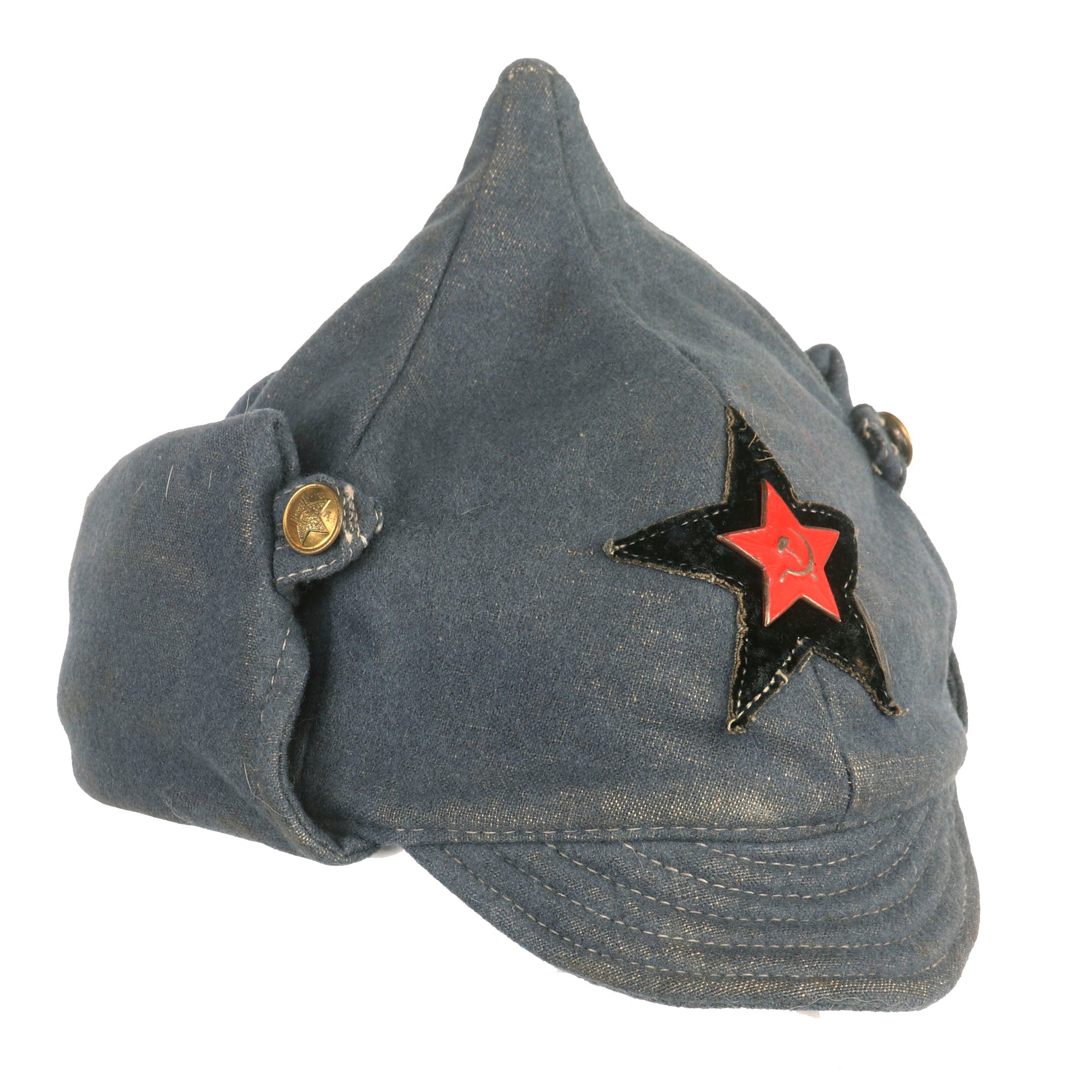 Original Soviet WWII M27 Budenovka Winter Cap - Engineers ...