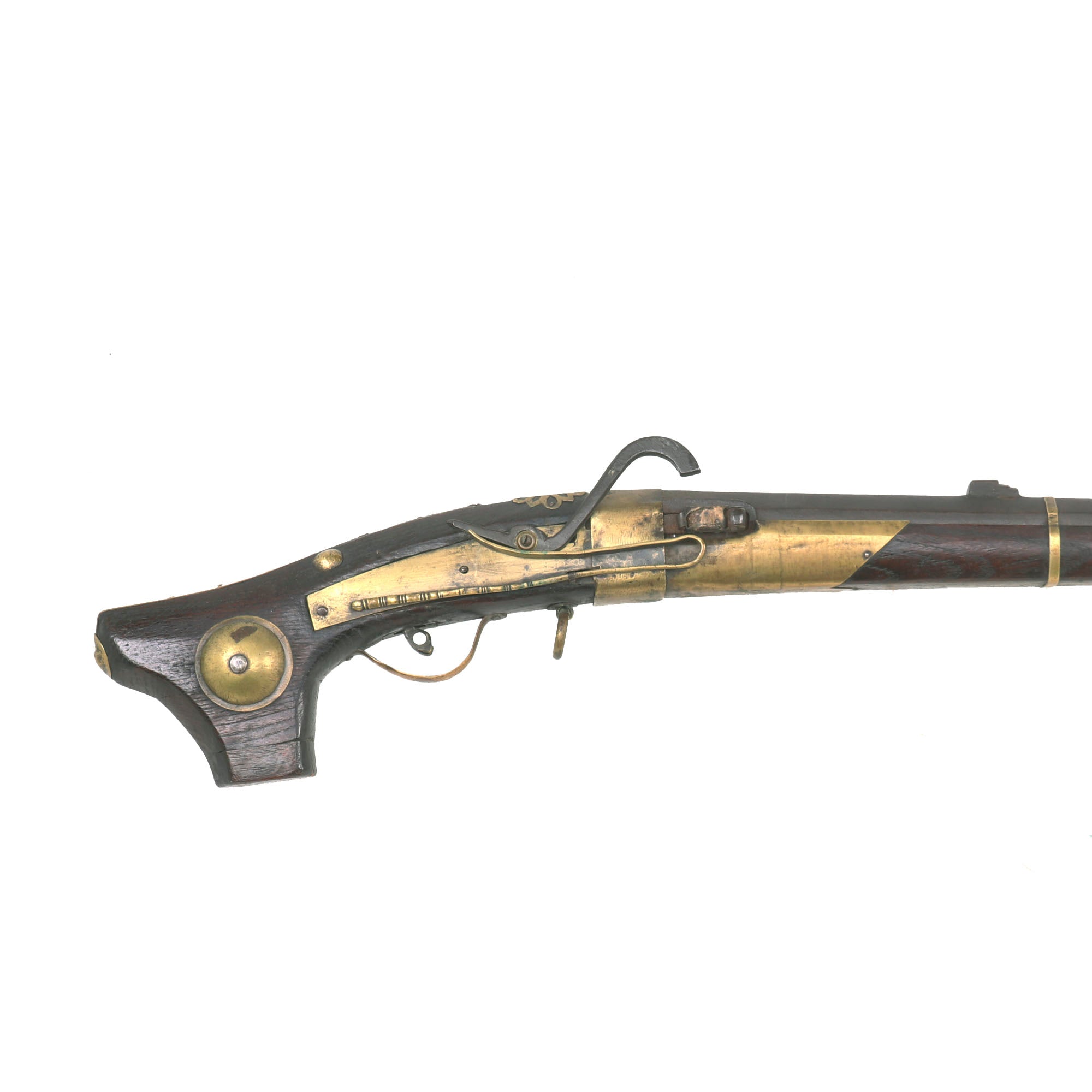 Original Japanese Edo Period Brass Fitted Matchlock Tanegashima Musket ...