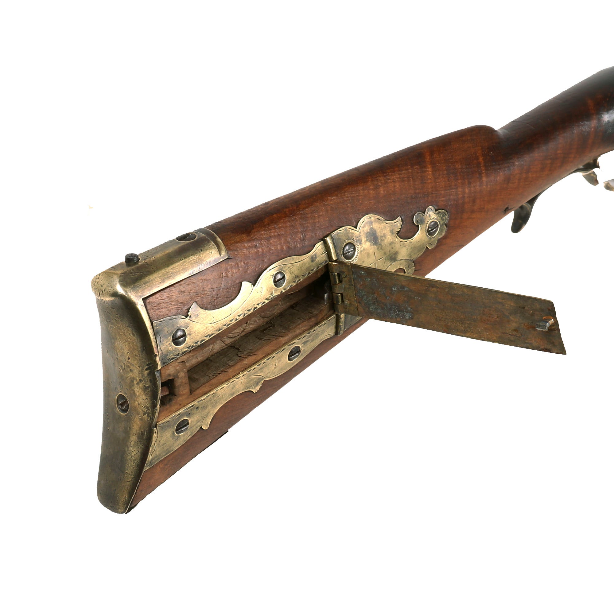 Original U.S. Pennsylvania Flintlock Rifle with Flame Maple Stock and ...