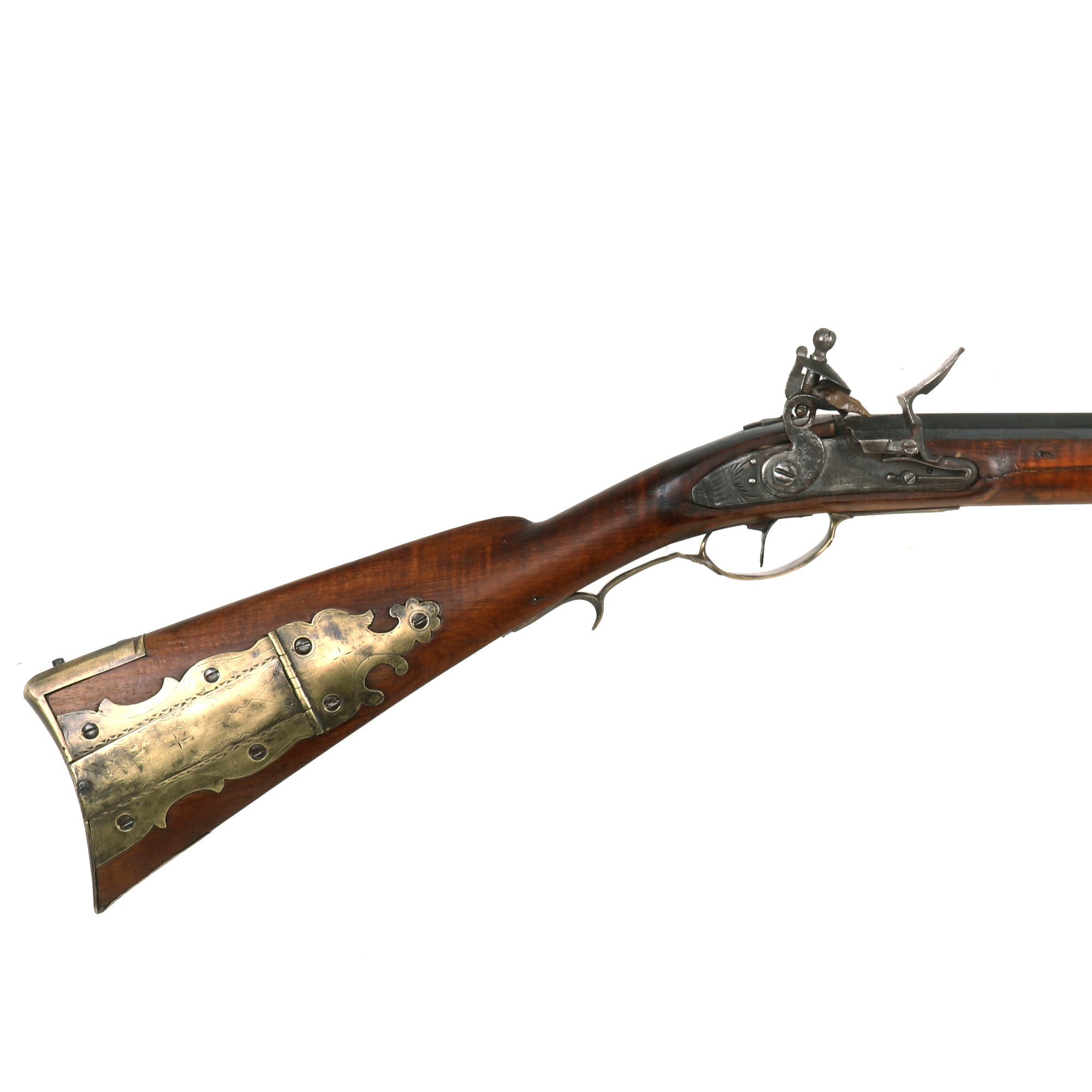 Original U.S. Pennsylvania Flintlock Rifle with Flame Maple Stock and ...