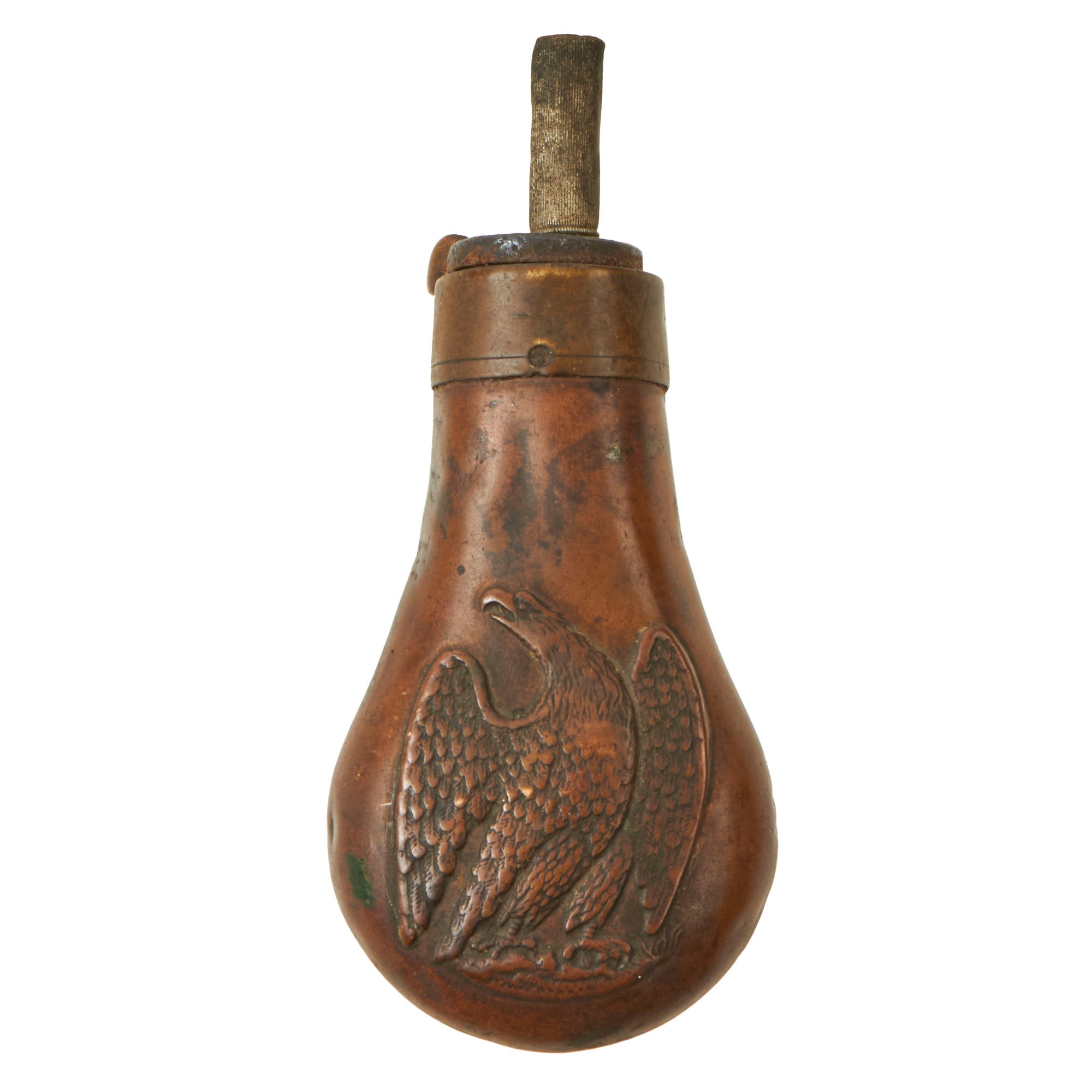 Original U.S. Civil War Colt Pocket Revolver Powder Flask with Two Col ...