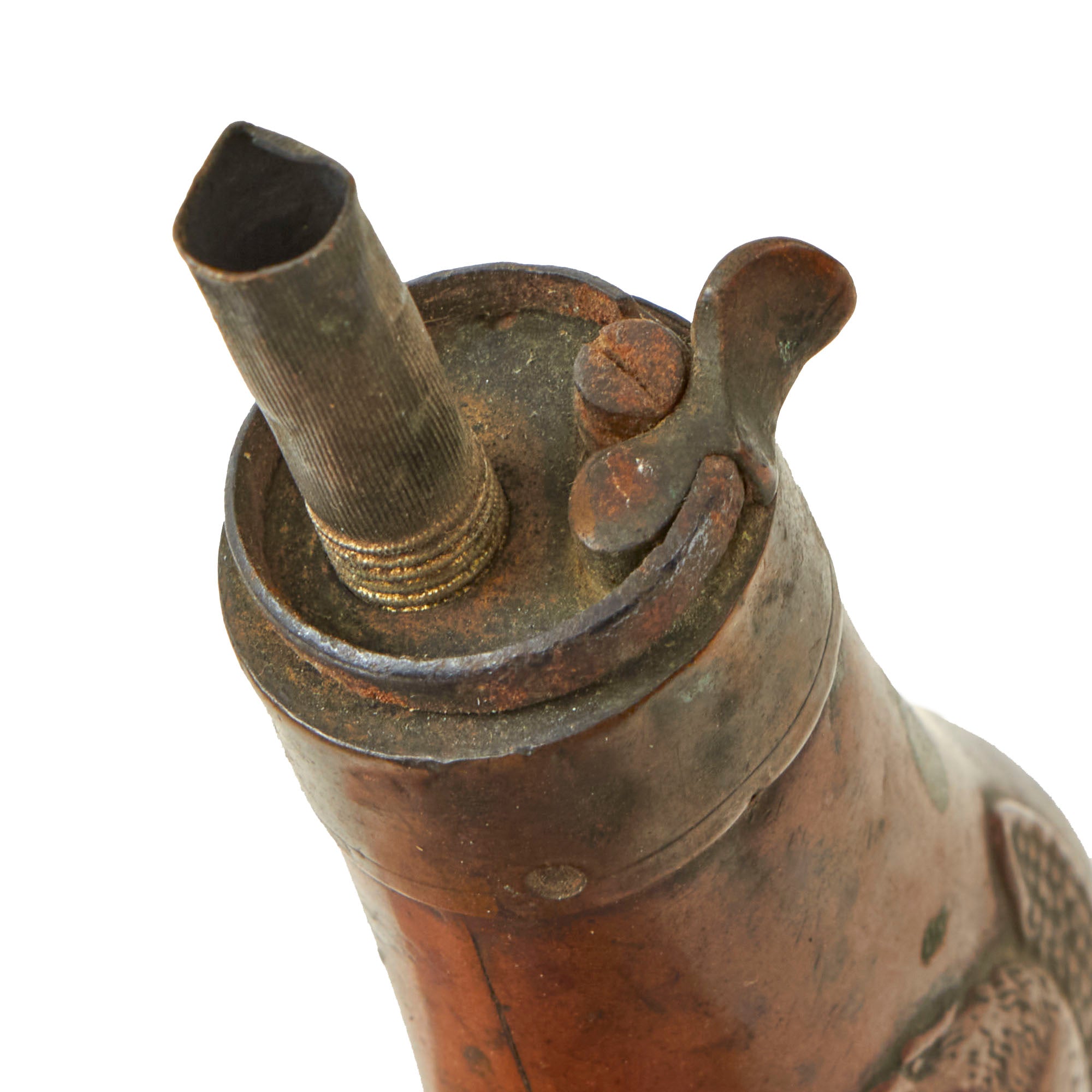 Original U.S. Civil War Colt Pocket Revolver Powder Flask with Two Col ...