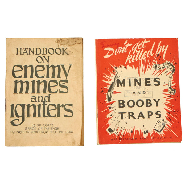 Original U.S. WWII Pair of Enemy Mines and Booby Traps War Department ...