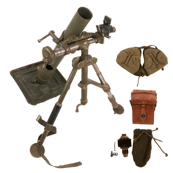 Original U.S. WWII M2 60mm Display Mortar System with M5 Bipod, M4 Opt ...