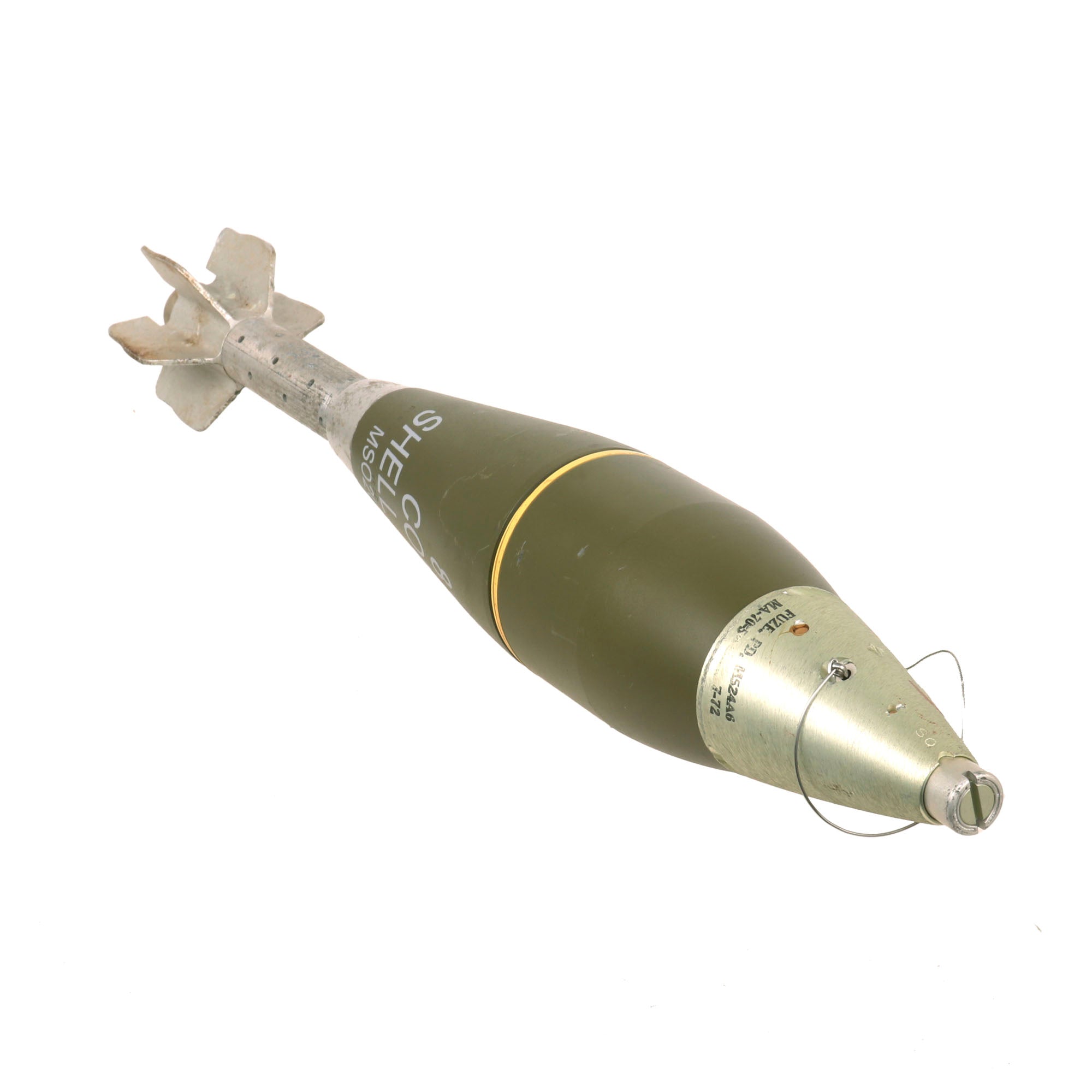 Original U.S. Vietnam War Inert M374A1 HE 81mm Mortar Round with M524A ...