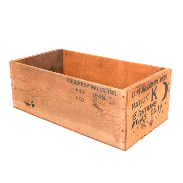 Original U.S. WWII K-Ration Crate by Doughboy Mills - Dated 1945 ...
