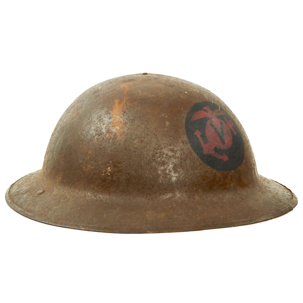 Original U.S. WWI M1917 Helmet of the 3rd Infantry Division with ...