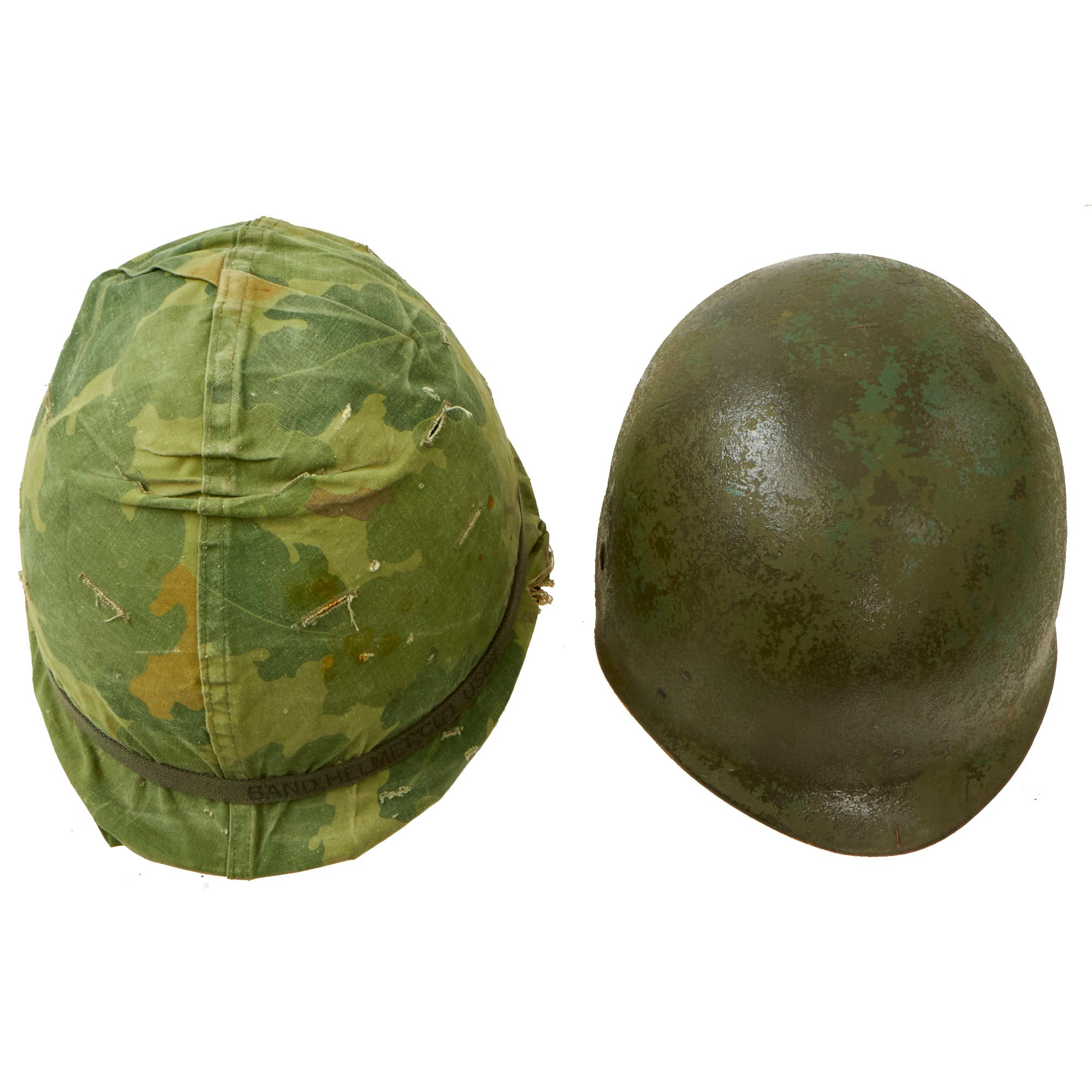 Original U.S. Vietnam M1 Paratrooper Helmet with USMC Reversible Camou ...