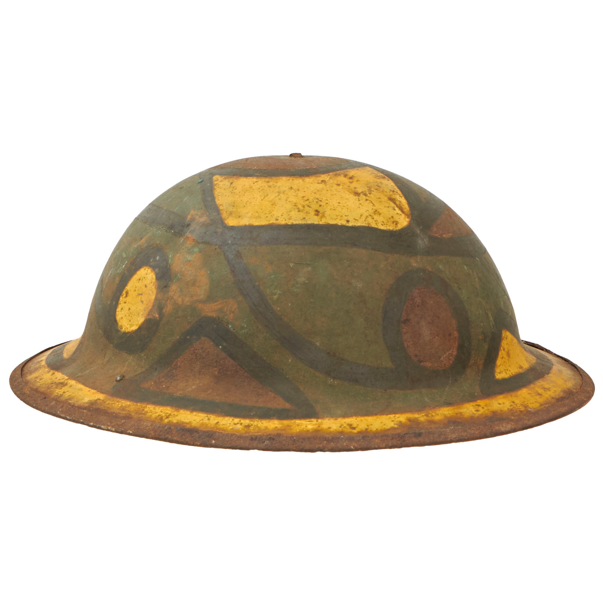 Original U.S. WWI M1917 Doughboy Helmet Shell With Camouflage Panel Pa ...