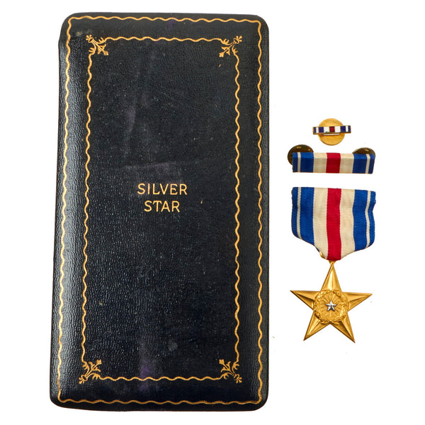Original U.S. WWII Silver Star Set With Pin & Proper Presentation Case ...