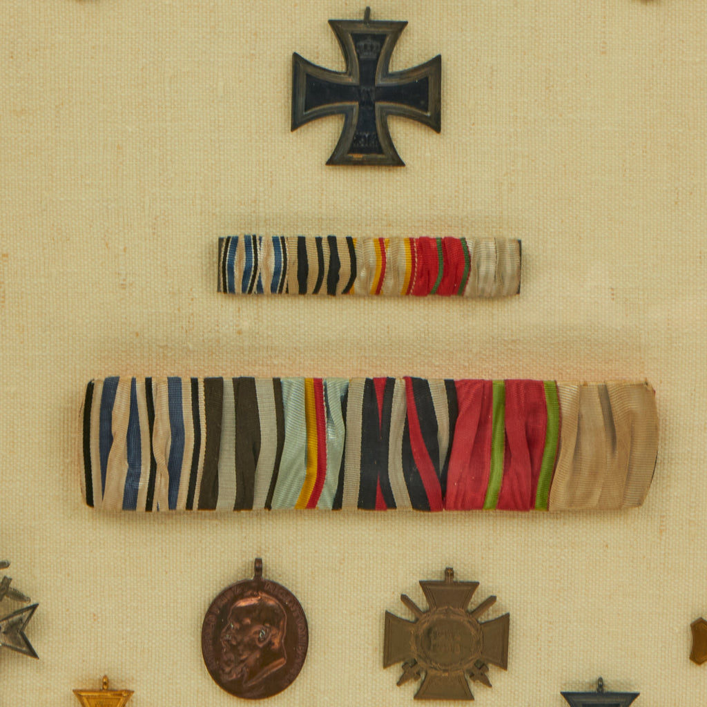 Original German WWI & WWII Era Bavarian Veteran's Framed Medal Collect ...