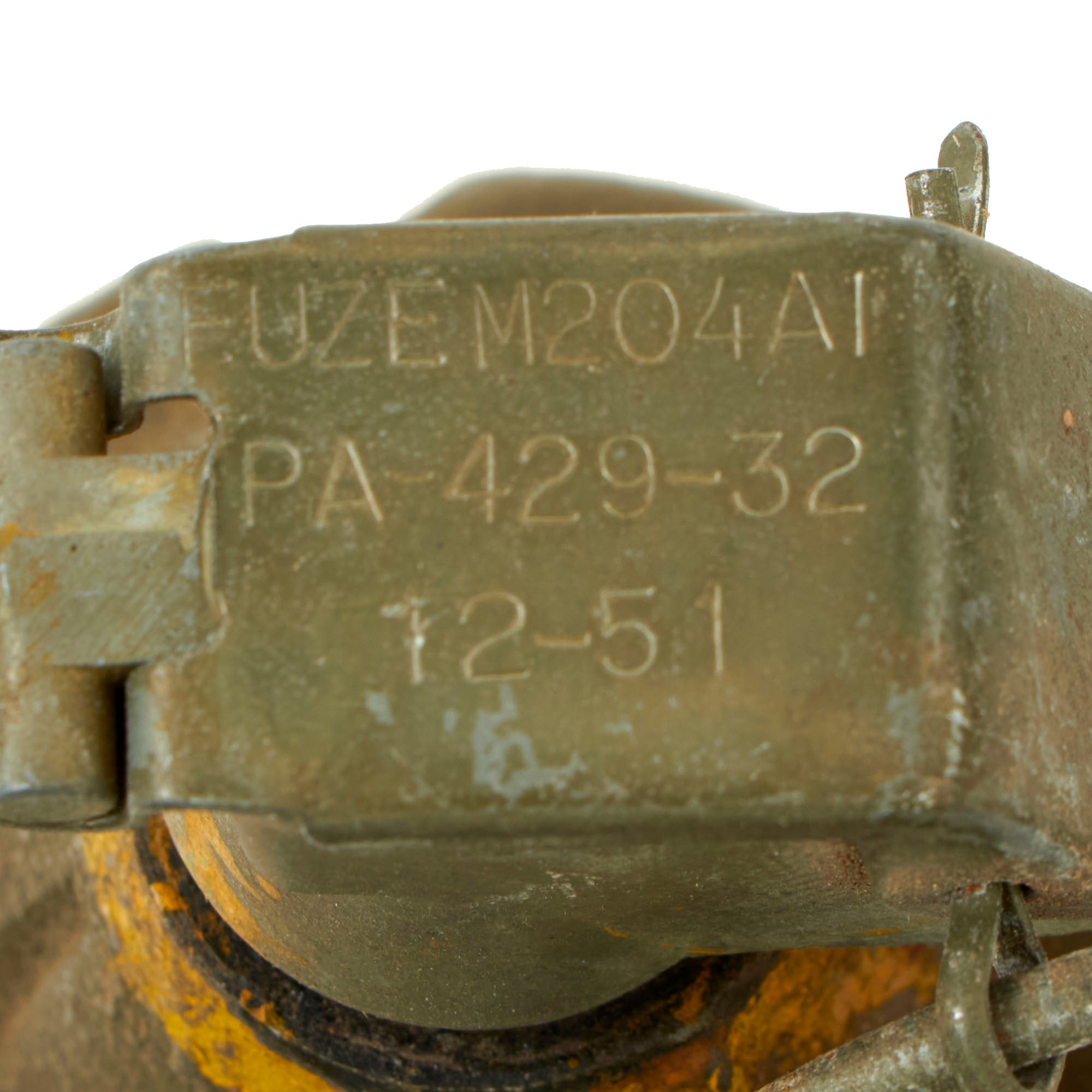 Original U.S. WWII Inert MkII Pineapple Grenade with Yellow Ring & Kor ...