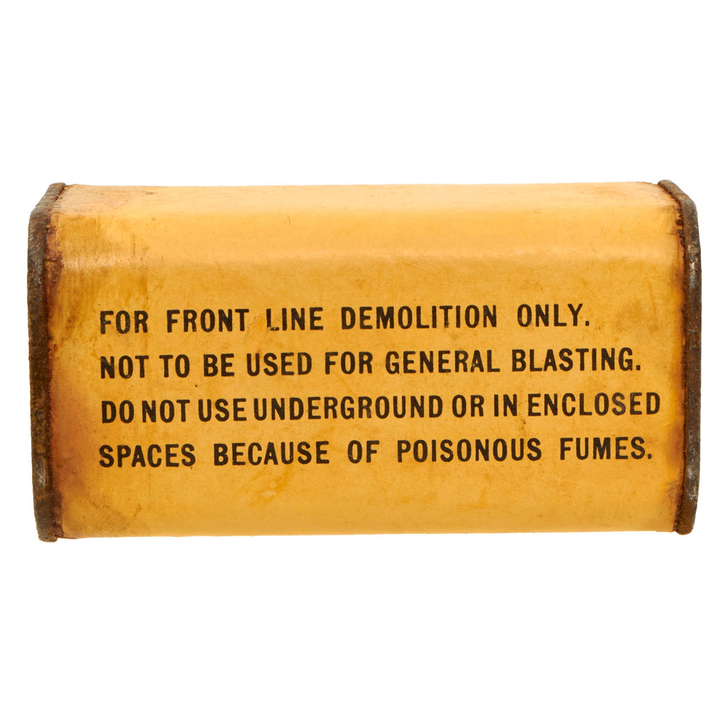 Original U.S. WWII Corps of Engineers High Explosive TNT 1/2 Pound Blo ...