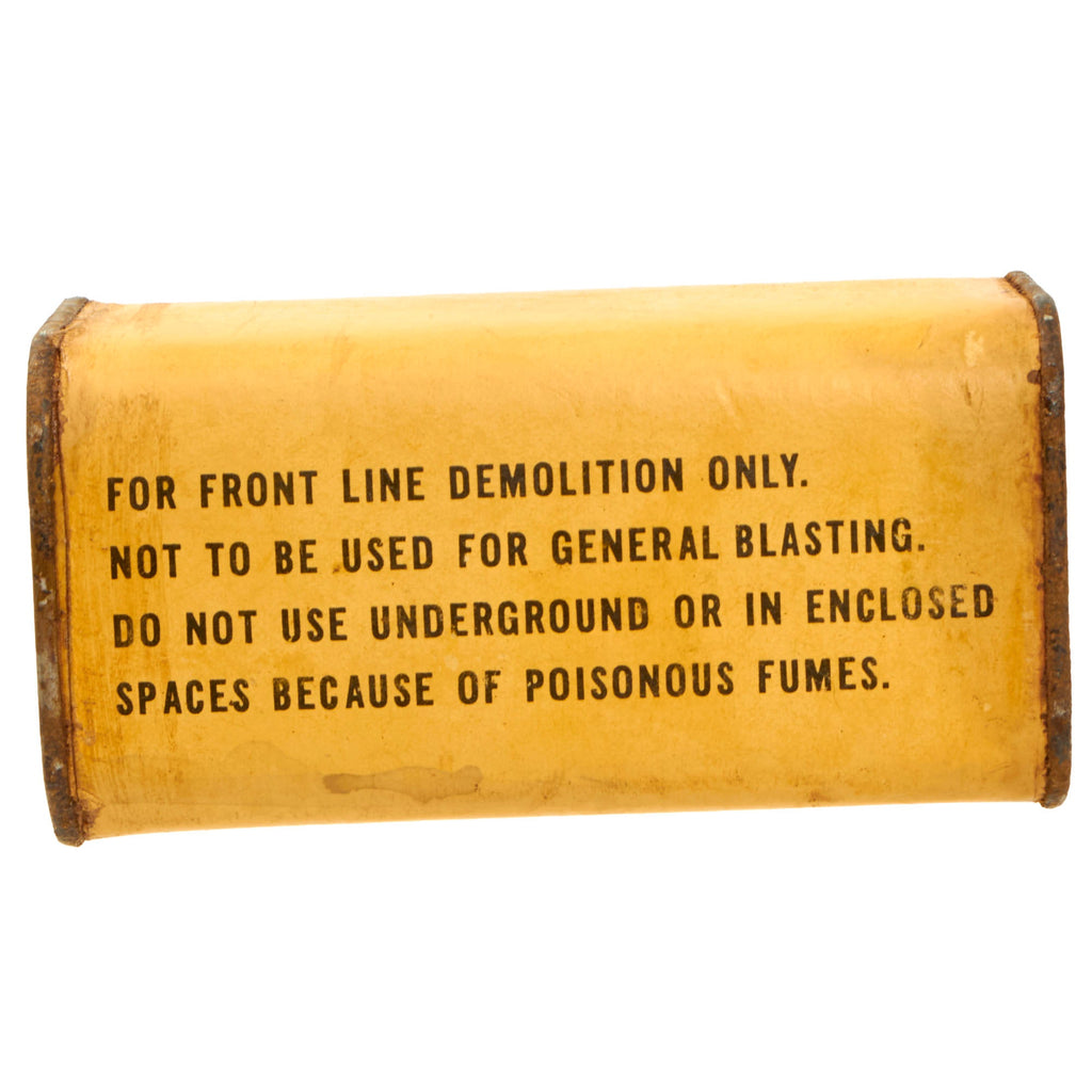 Original U.S. WWII Corps of Engineers High Explosive TNT 1/2 Pound Blo ...