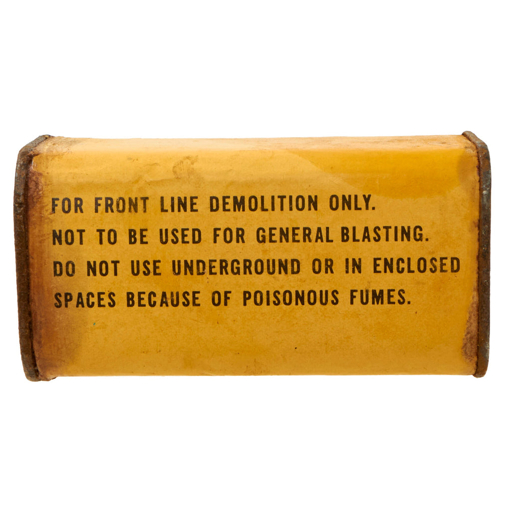 Original U.S. WWII Corps of Engineers High Explosive TNT 1/2 Pound Blo ...