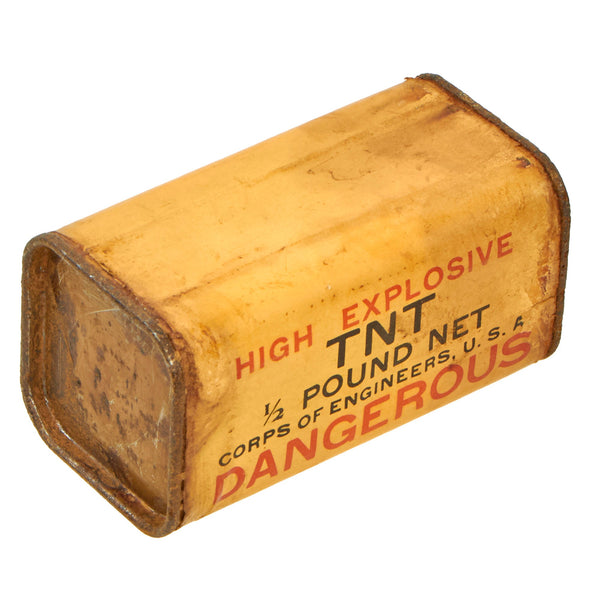 Original U.S. WWII Corps of Engineers High Explosive TNT 1/2 Pound Blo ...