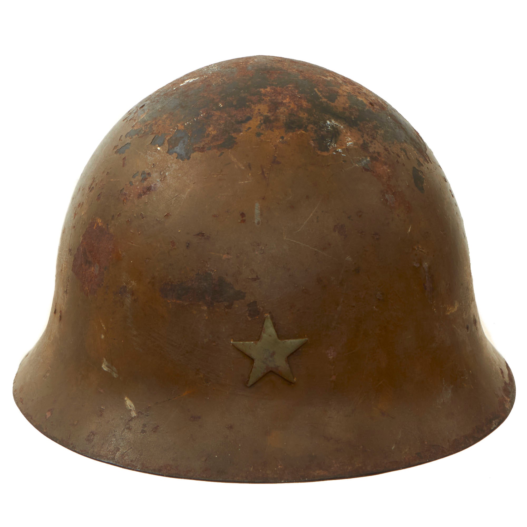 Original Japanese WWII Type 90 Army Helmet with Complete Liner and Chi ...