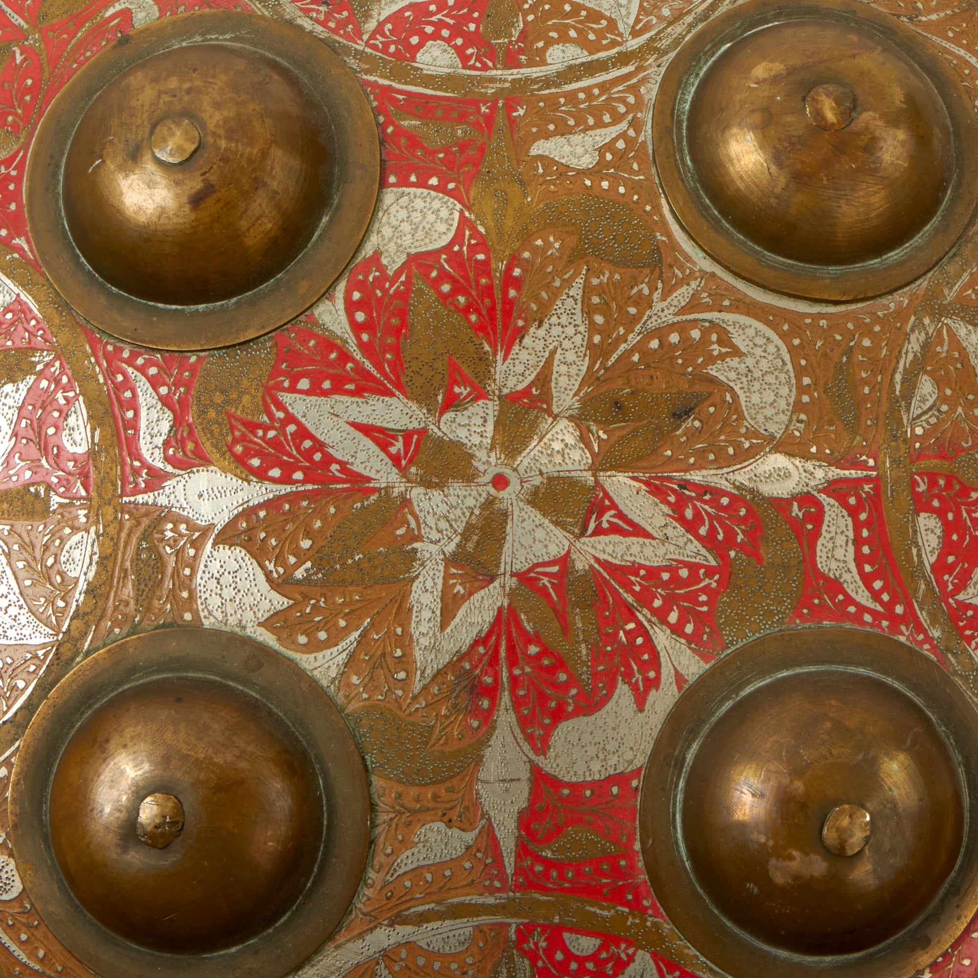 Original Napoleonic Era Indo-Persian Metal Dhal Shield with Brass Orna ...