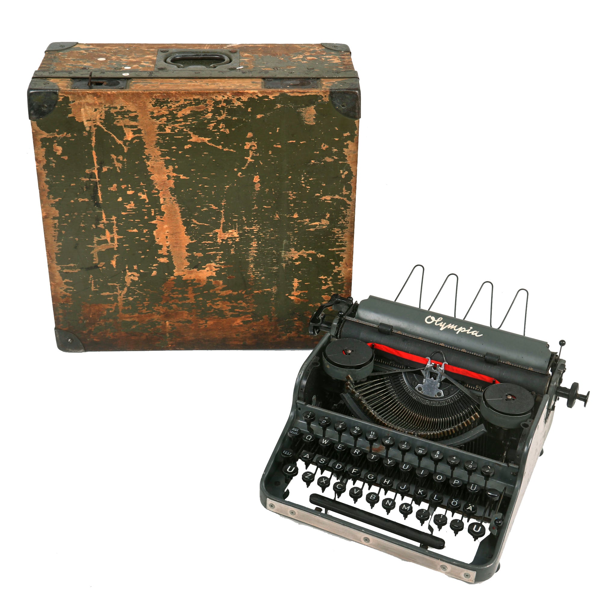 Original German WWII Rare SS Typewriter by Olympia Büromaschinenwerke ...