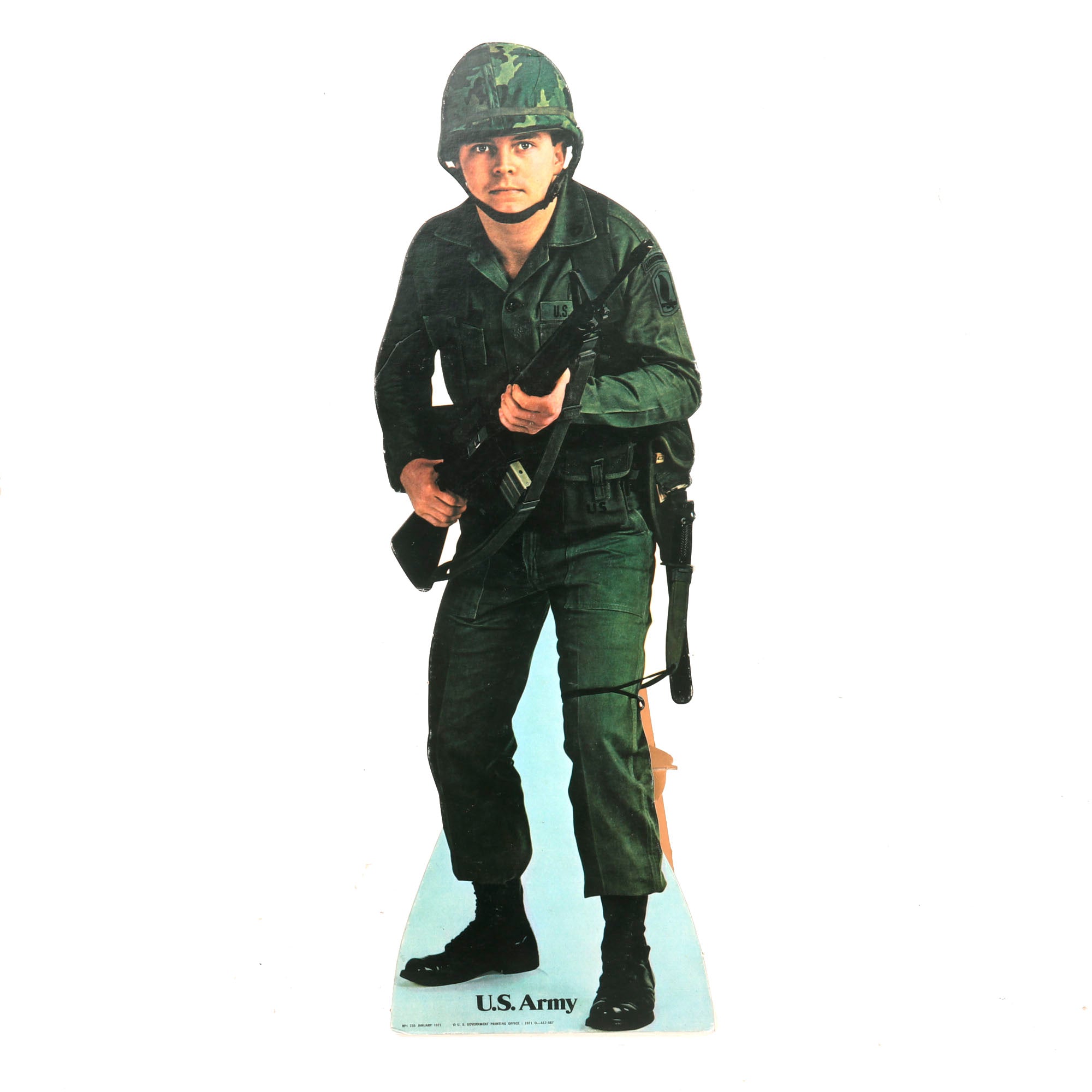 Original U.S. Vietnam War US Army Recruiting Standee Dated 1971 - 24 ...