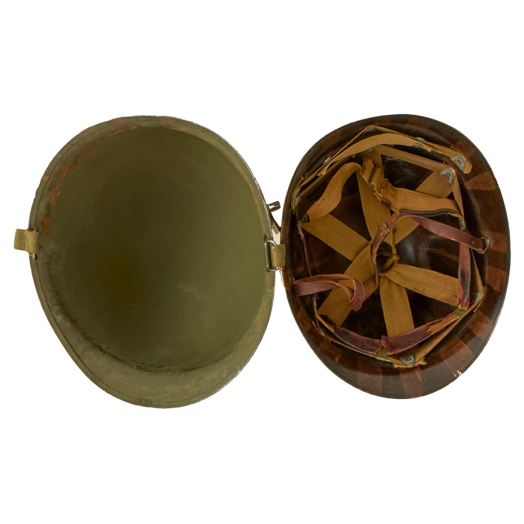 Original U.S. WWII Named 1942 McCord Front Seam Swivel Bale M1 Helmet ...
