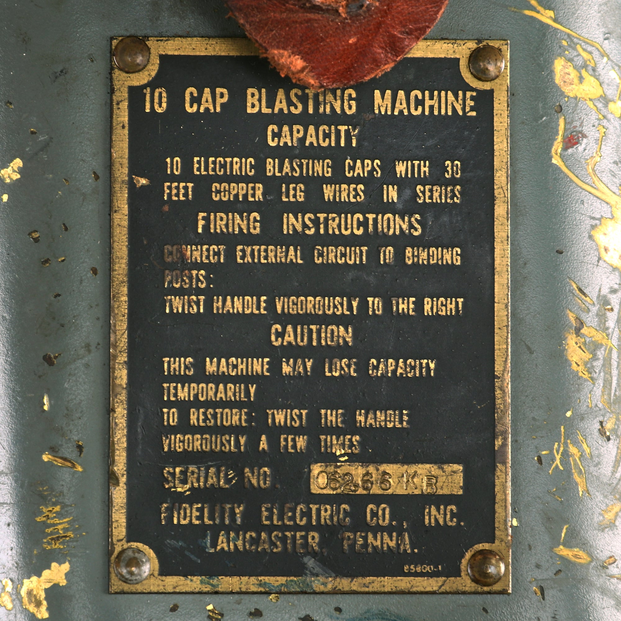 Original U.S. WWII D-Day Army 10 Cap Blasting Machine by Fidelity Elec – International Military ...