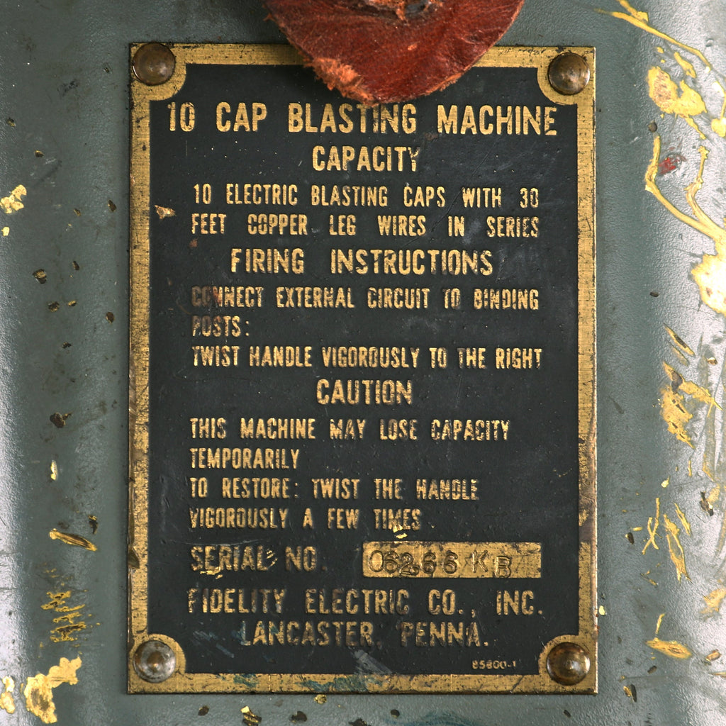 Original U.S. WWII D-Day Army 10 Cap Blasting Machine by Fidelity Elec ...