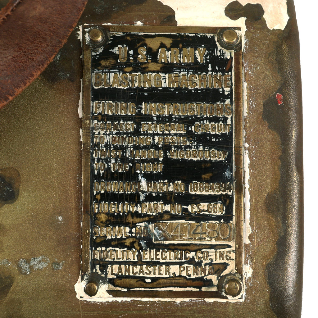 Original U.S. WWII US Army “10 Cap” Blasting Machine For Manual Firing ...