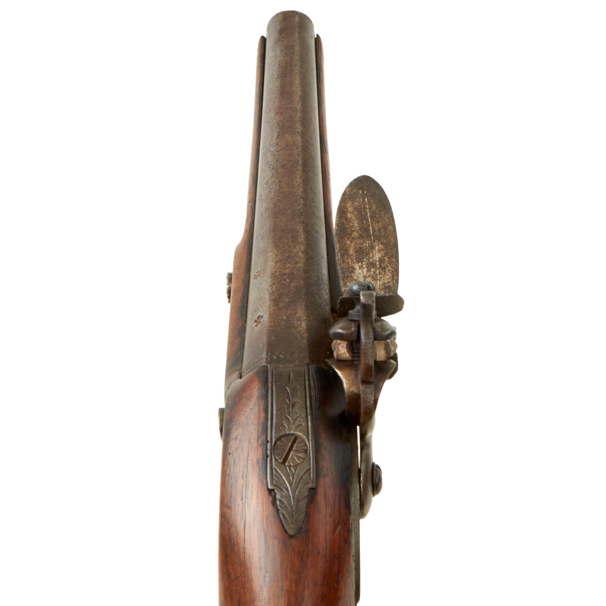 Original British Fur-Trade Flintlock Pistol by Nock of London with Bir ...