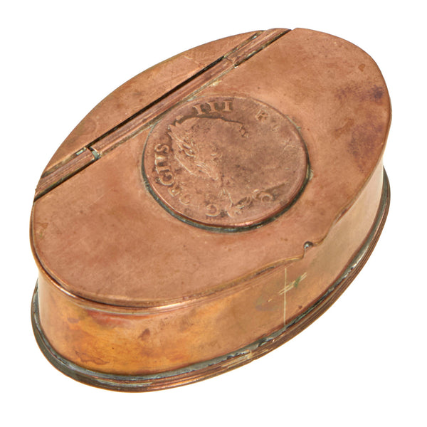 Original British Revolutionary War Era Silver-Plated Copper Tinder Box ...