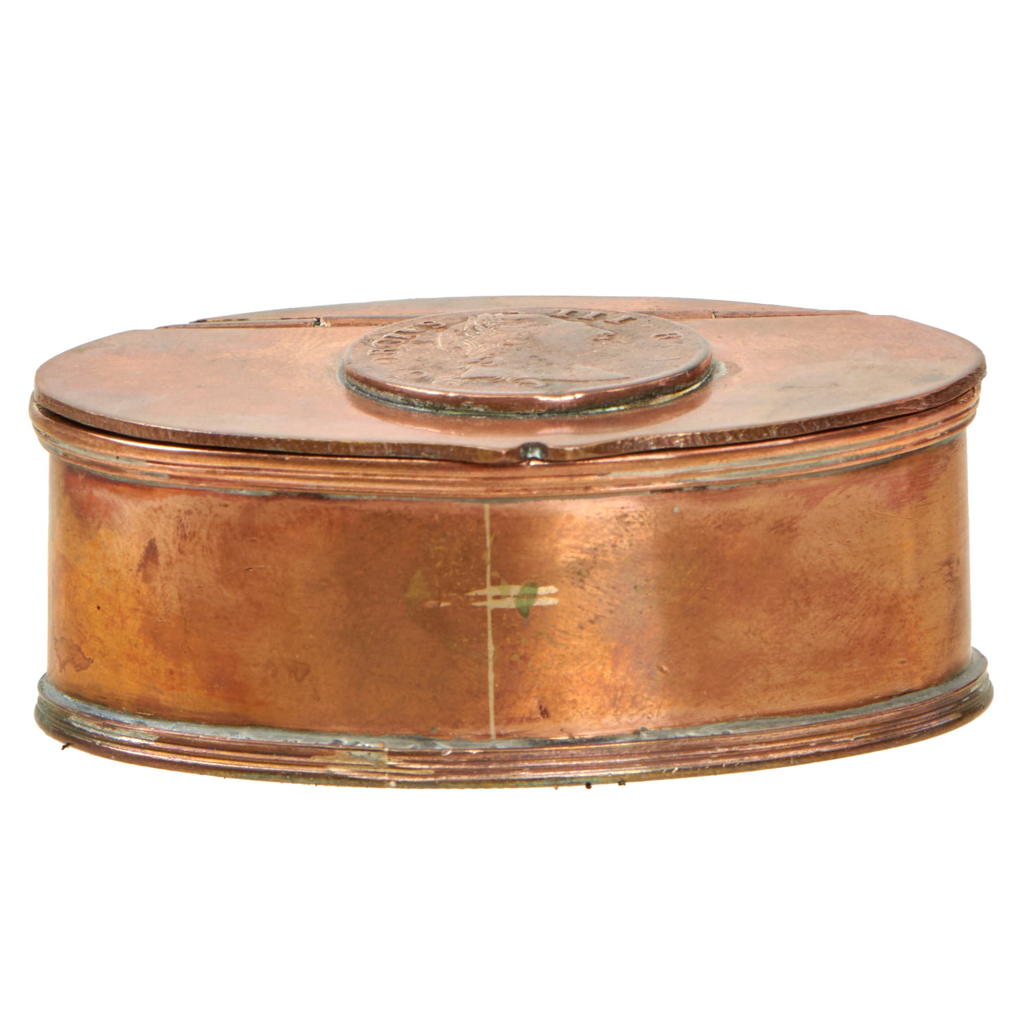 Original British Revolutionary War Era Silver-Plated Copper Tinder Box ...