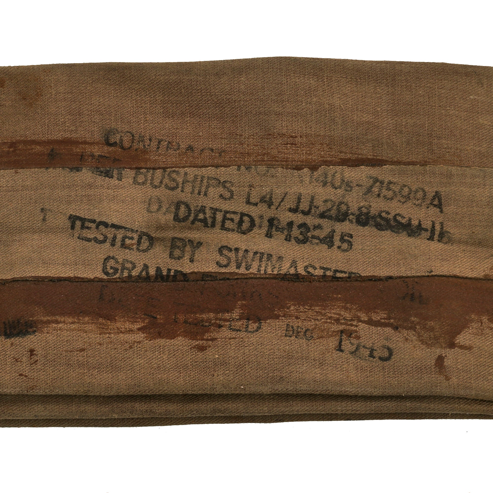 Original U.S. WWII M1926 D-Day Inflatable Flotation Belt Life Preserve ...