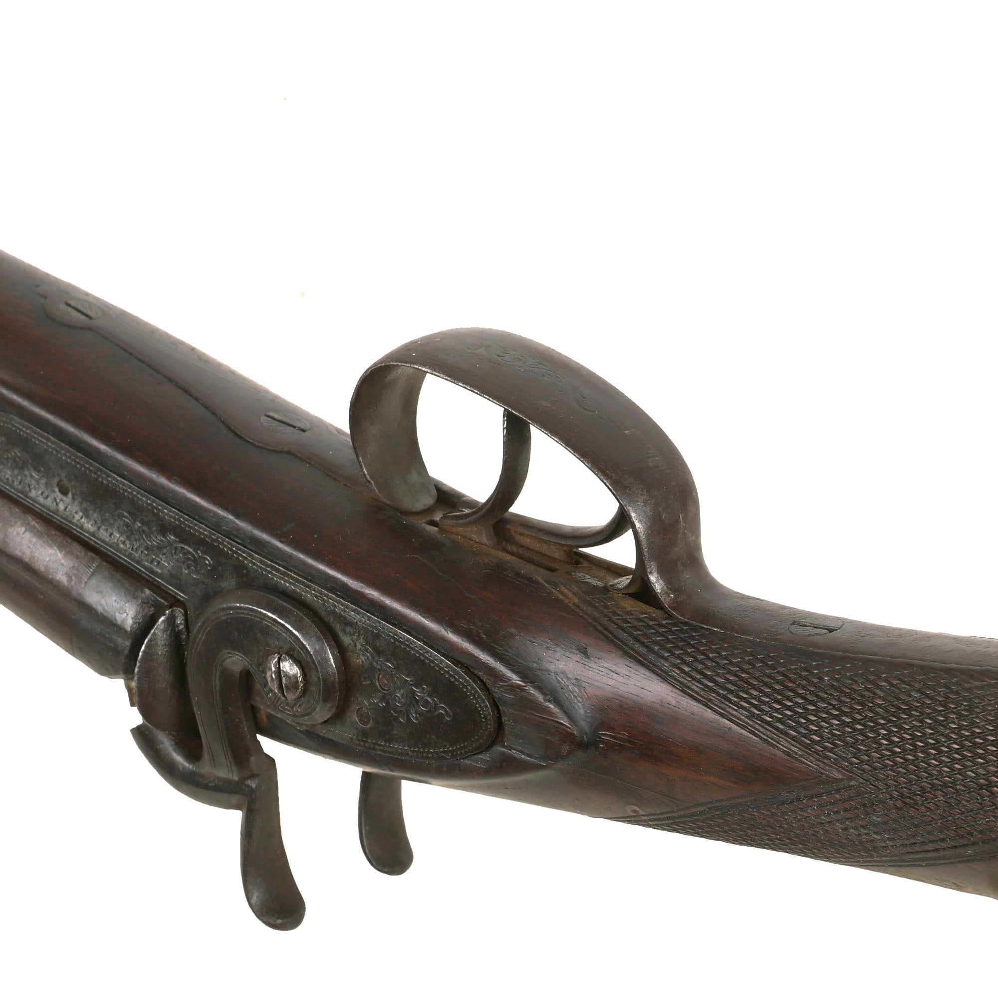 Original British 16 Bore Double Barrel Percussion Shotgun Cut Down to ...