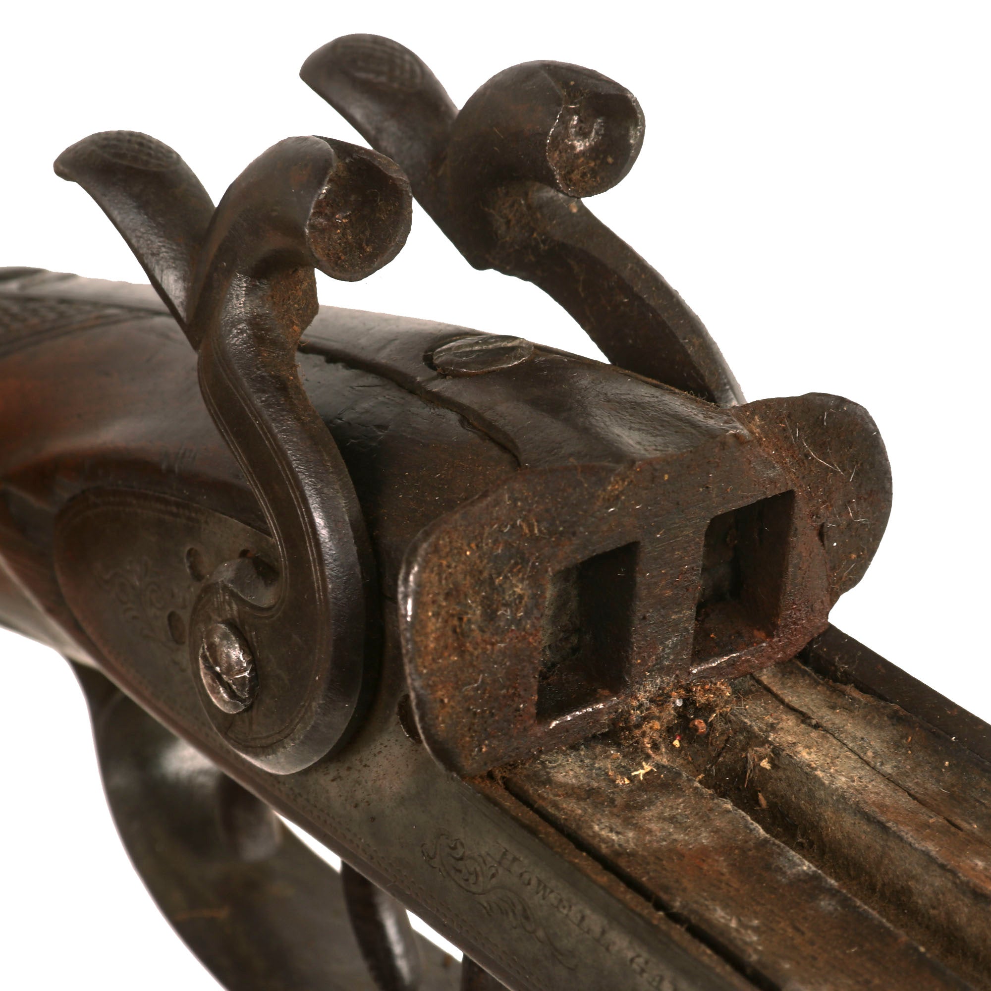 Original British 16 Bore Double Barrel Percussion Shotgun Cut Down to ...