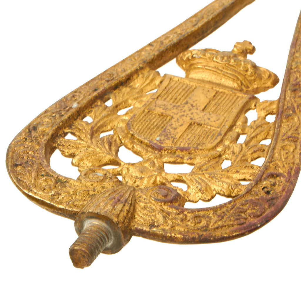 Original Italian WWII Italian House of Savoy Cast Brass Flag Pole Topp ...