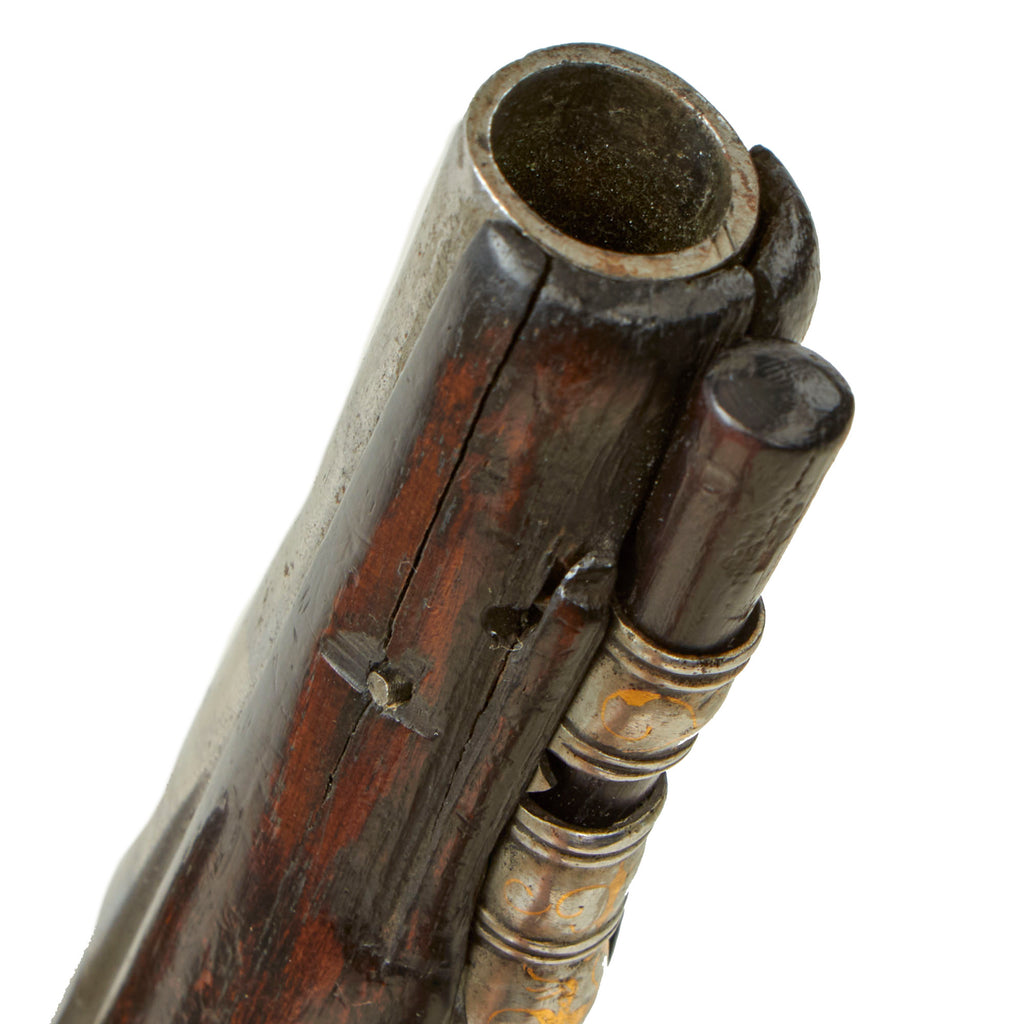 Original French Napoleonic Flintlock Overcoat Pocket Pistol with Gold ...