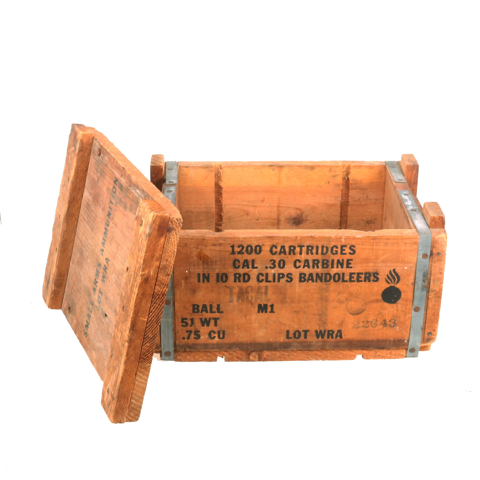 Original U.S. WWII M1 Carbine Cal .30 Ammunition Crate - Stenciled Mar ...