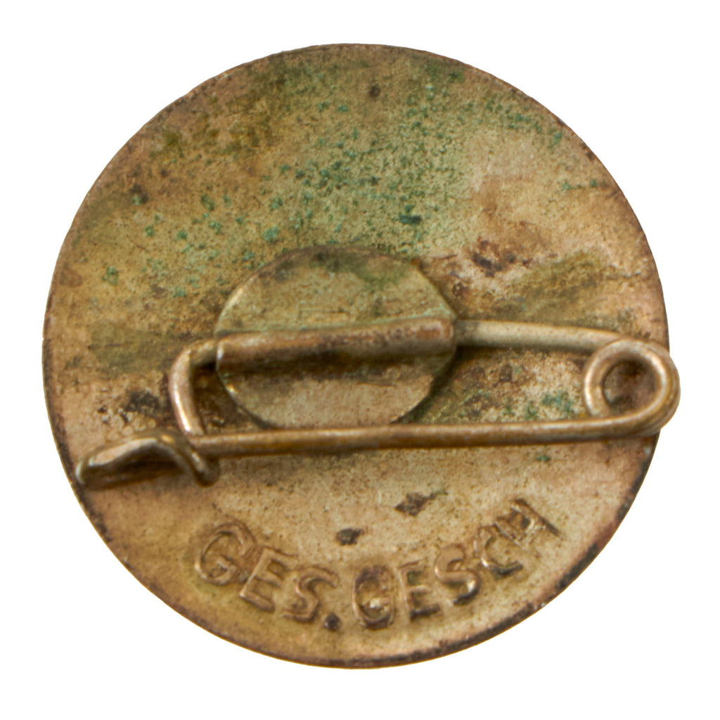 Original German WWII NSDAP Party Enamel Membership Badge Pin - Ges. Ge ...